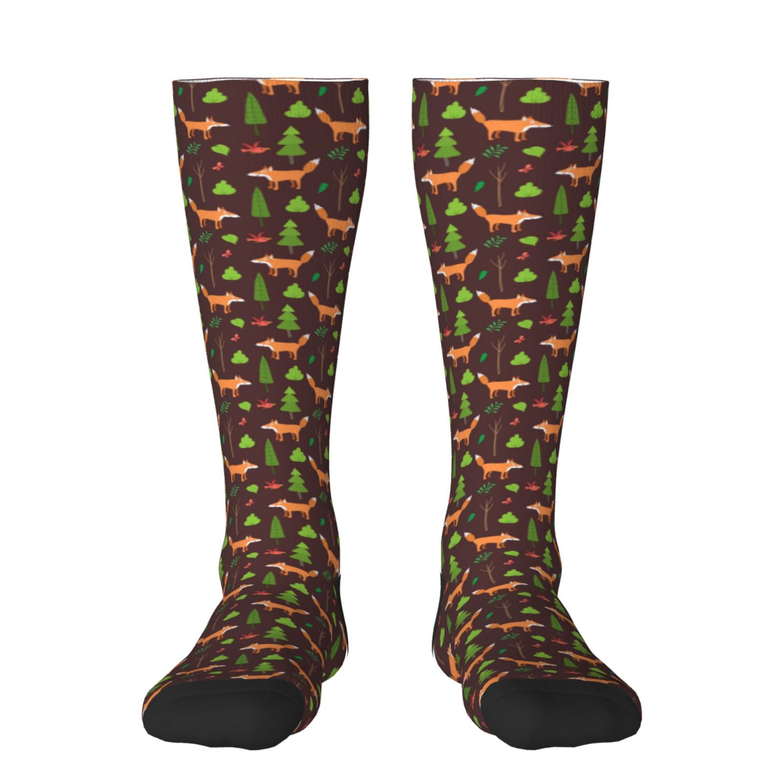 Xecao Fox In Forest Print Compression Socks for Both Men And Women for ...