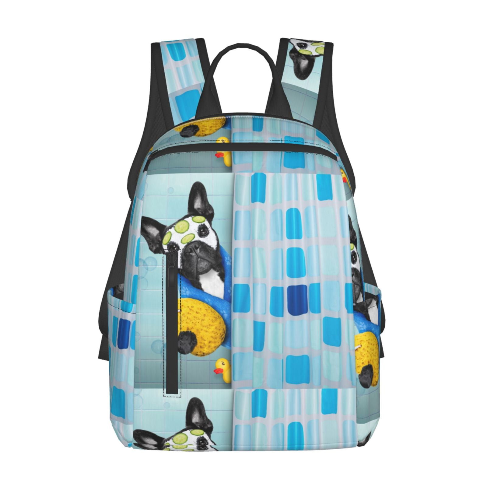 Xecao French Bulldog Dog in a Bathtub print Backpack For women men ...