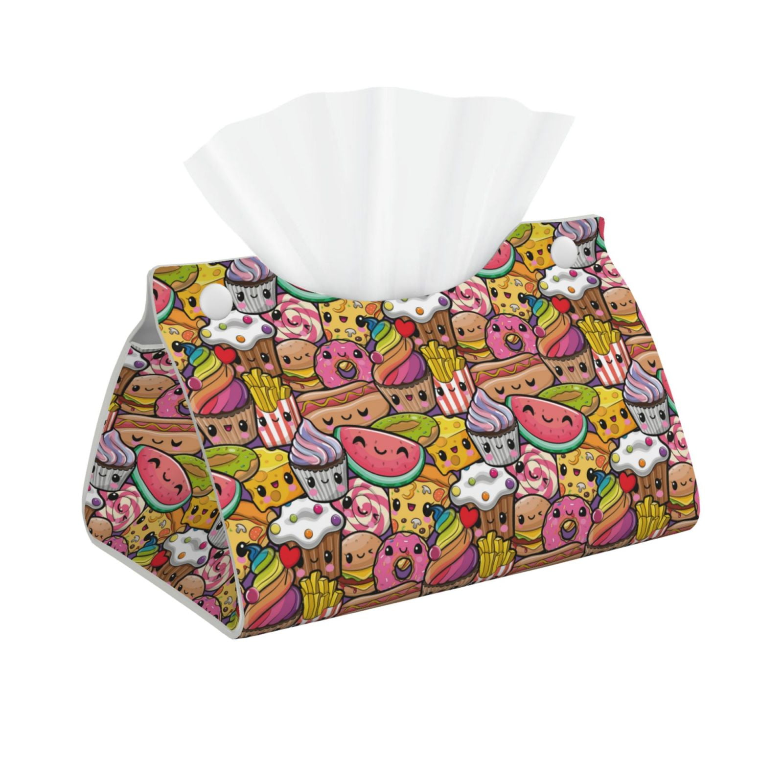 Xecao Fruit-Flavored Ice-Cream Print Tissue Box Cover,Modern PVC ...
