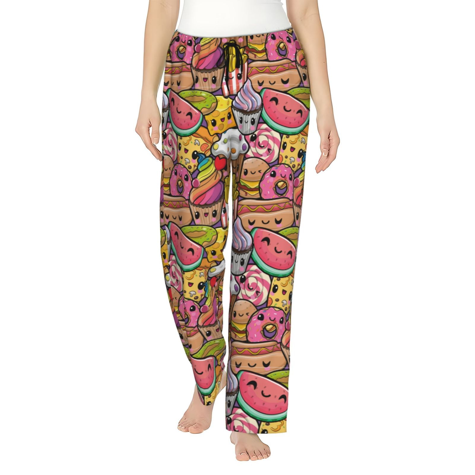Xecao Fruit-Flavored Ice-Cream Women's Straight Lounge Pajama Pants ...