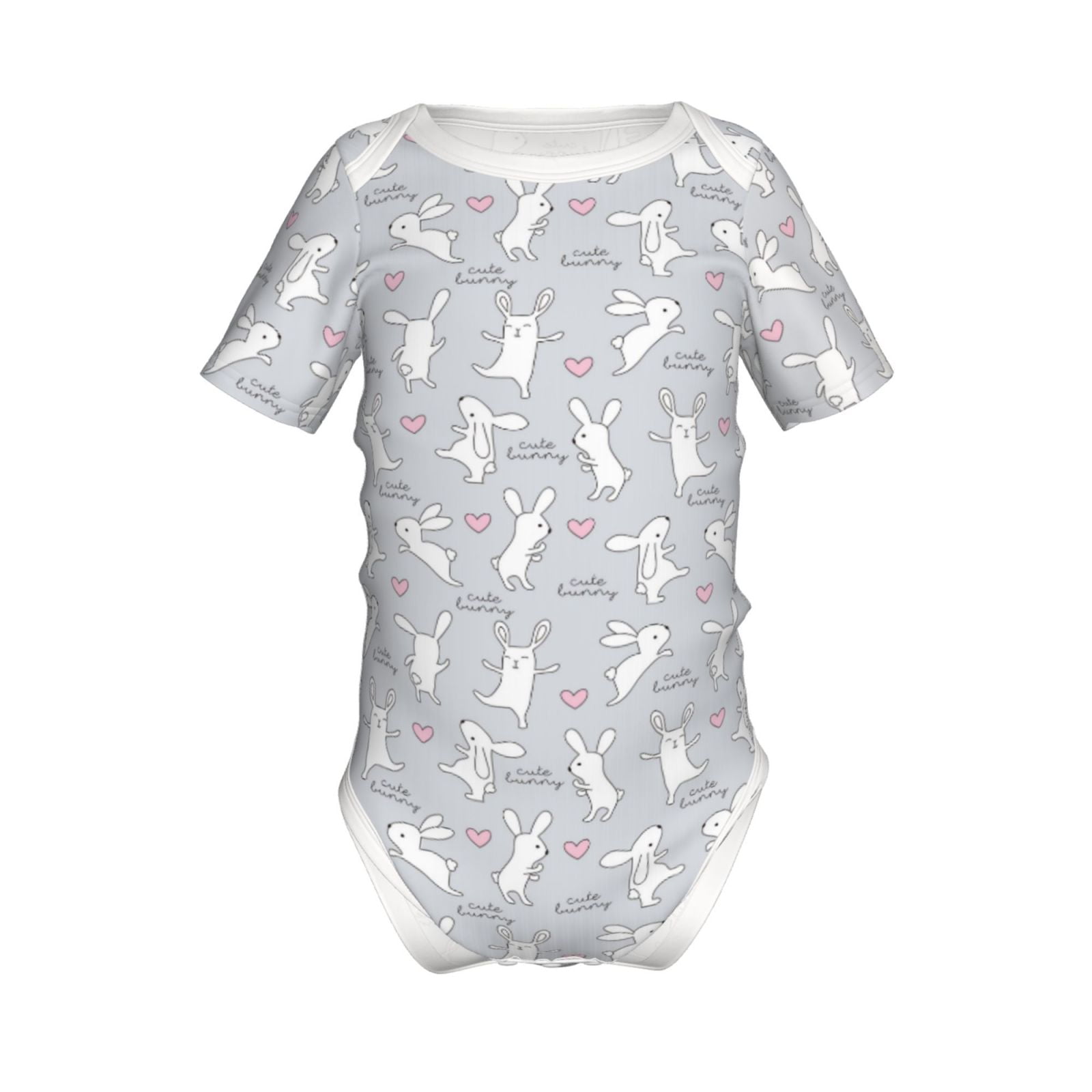 Xecao Fun Rabbit Pattern Baby Climbing Bodysuit Short Sleeve Onesie ...