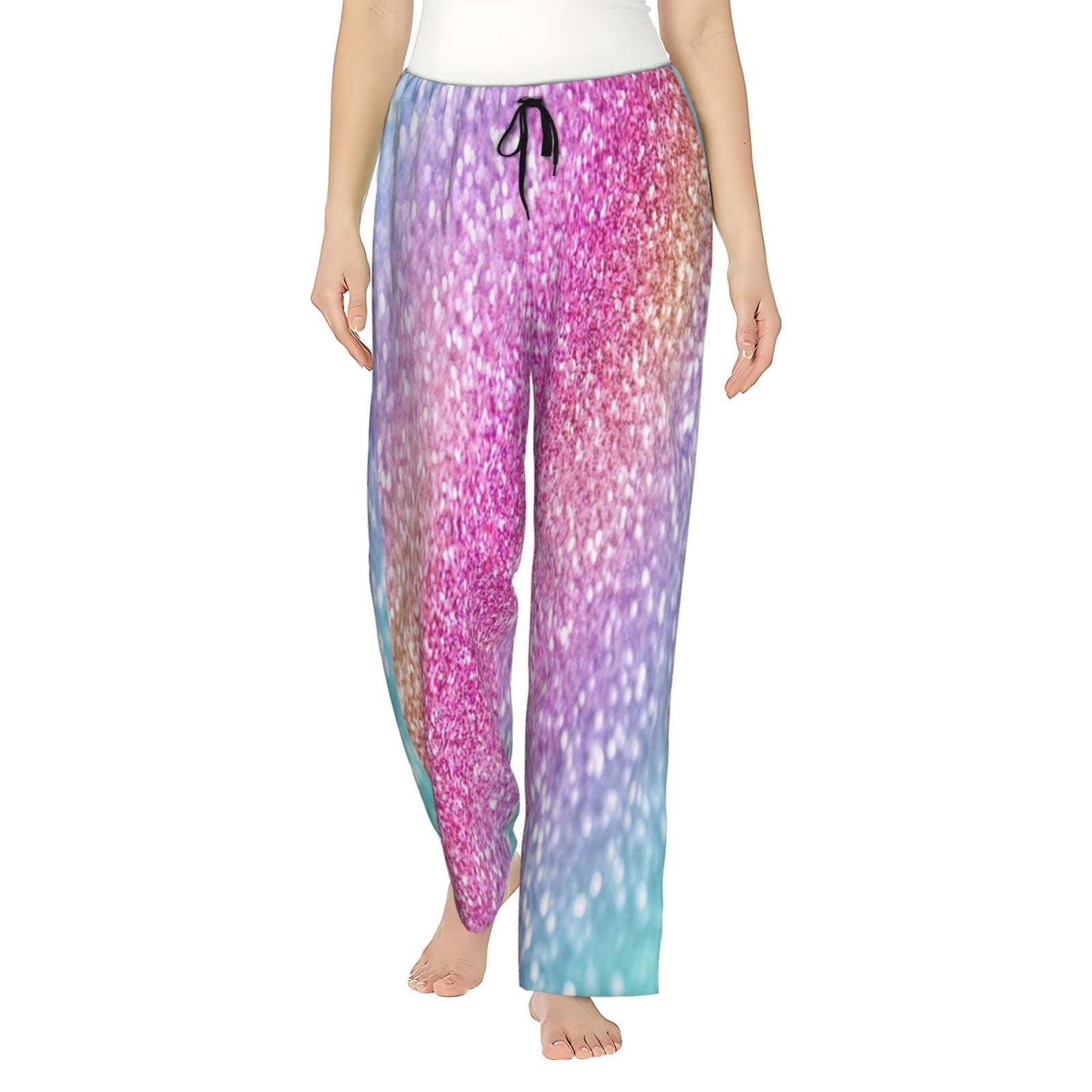 Xecao Fun Rainbow Pink Women's Straight Lounge Pajama Pants: The ...