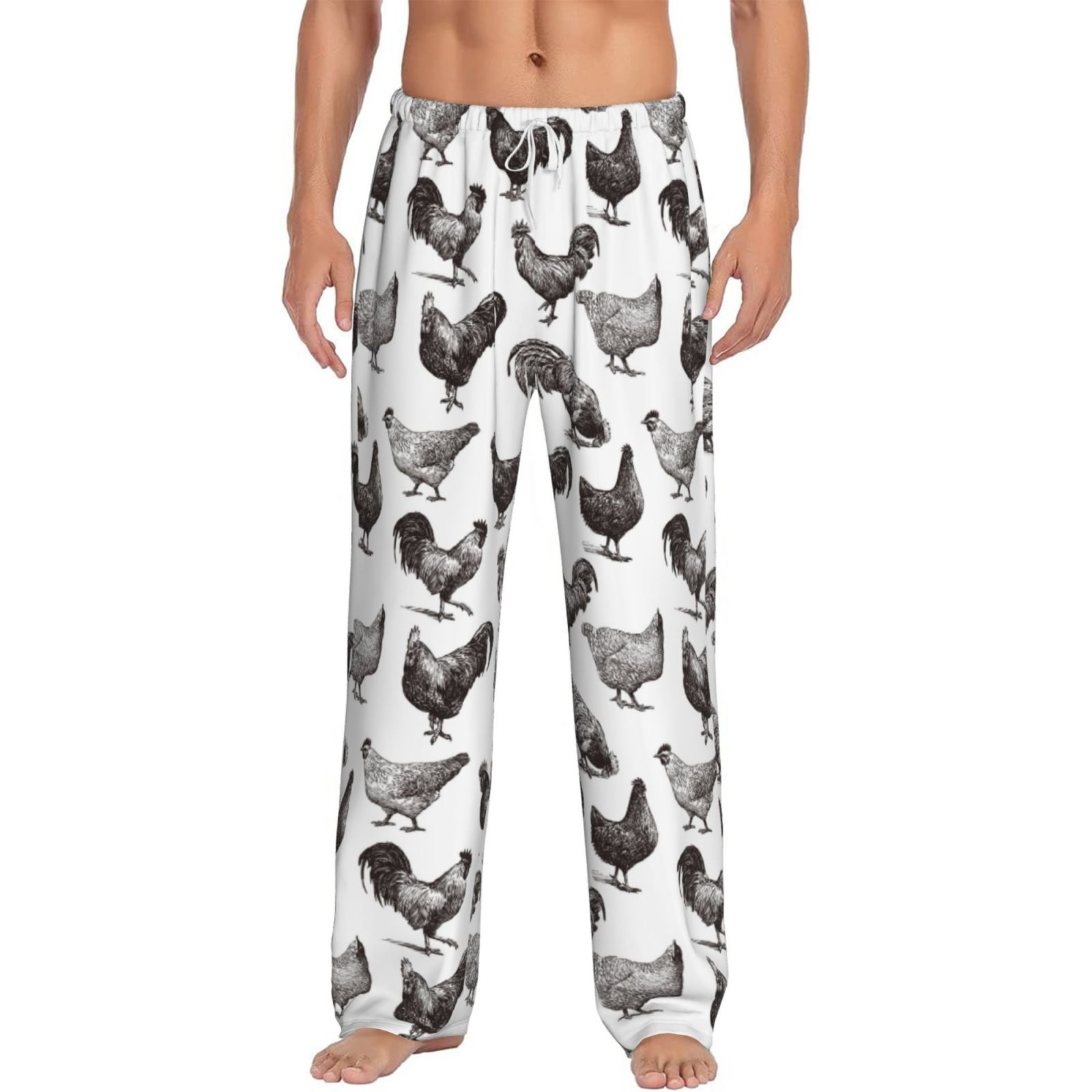 Xecao Funny Chicken Men's Straight Lounge Pajama Pants: The Ultimate in Comfortable Sleepwear ...