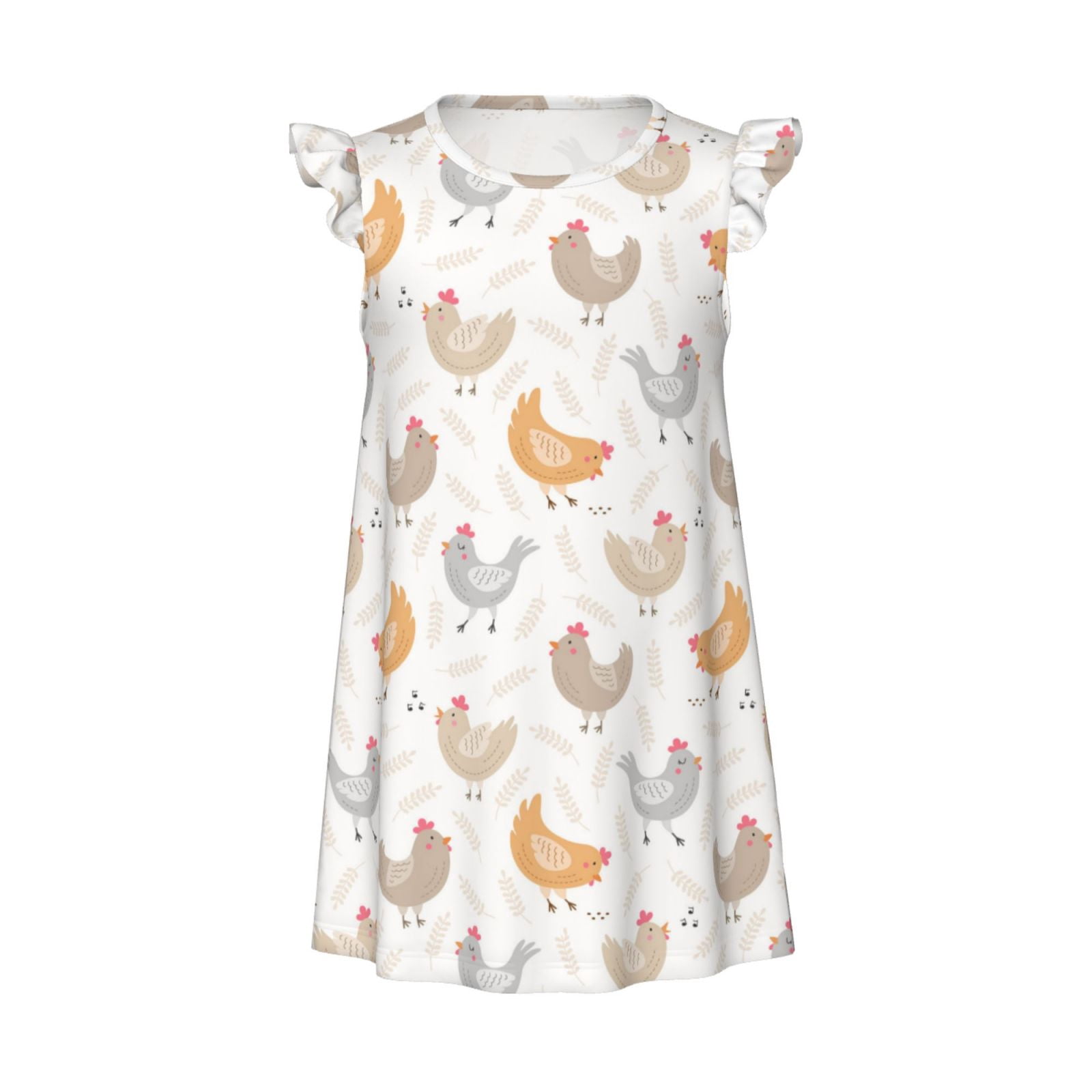 Xecao Funny Chicken Nightgowns for Girls: Elegant Princess Pajama ...