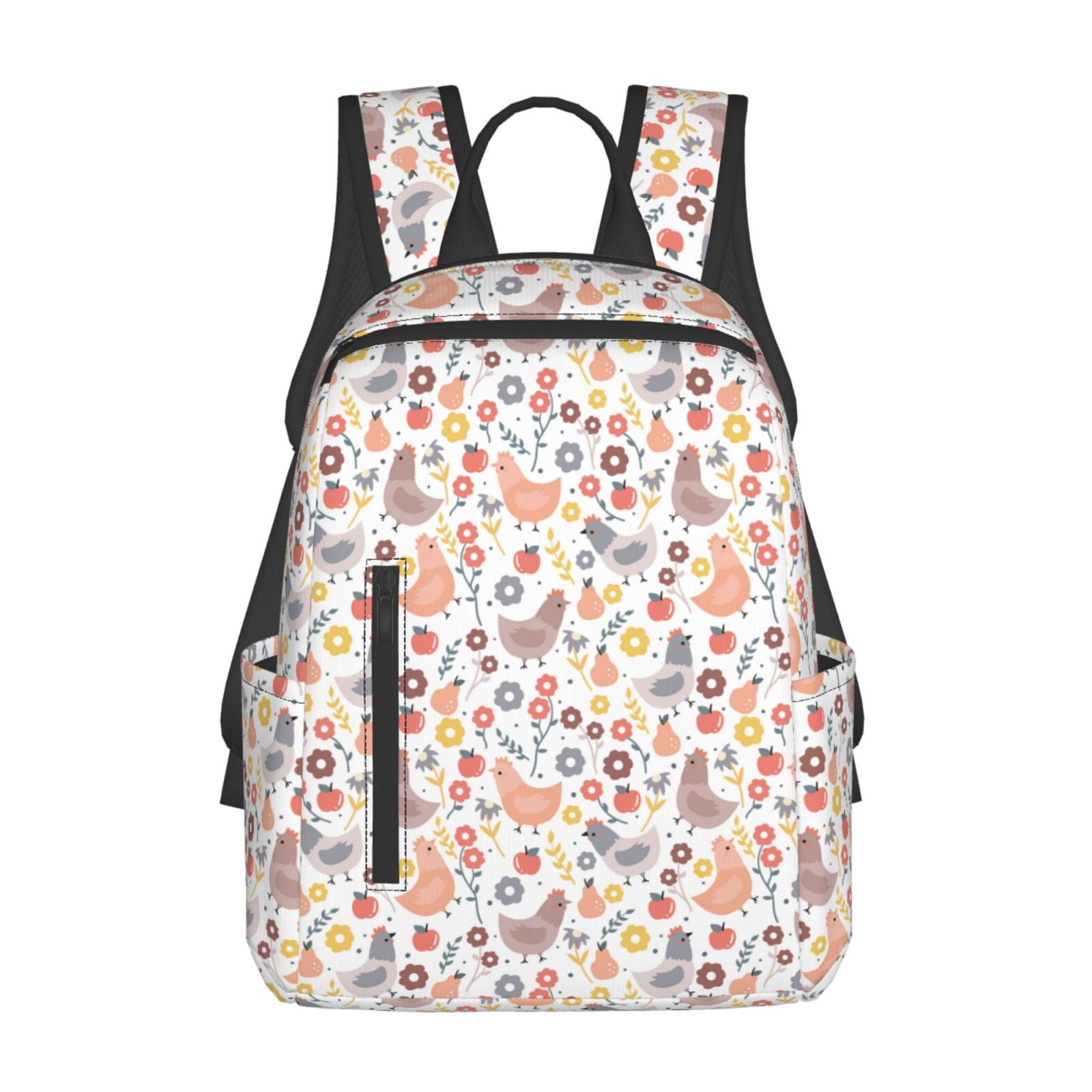 Xecao Funny Chicken print Backpack For women men Aesthetic Lightweight ...
