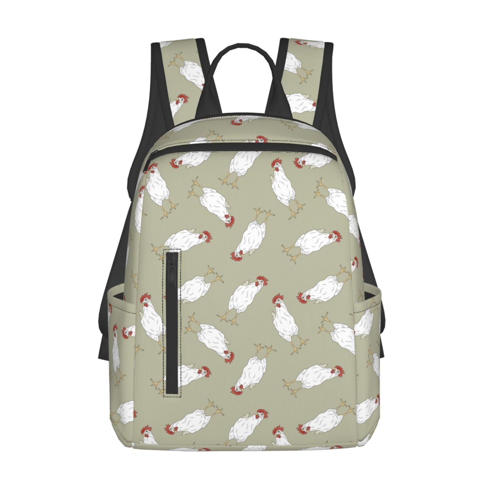 Xecao Funny Chicken print Backpack For women men Aesthetic Lightweight ...