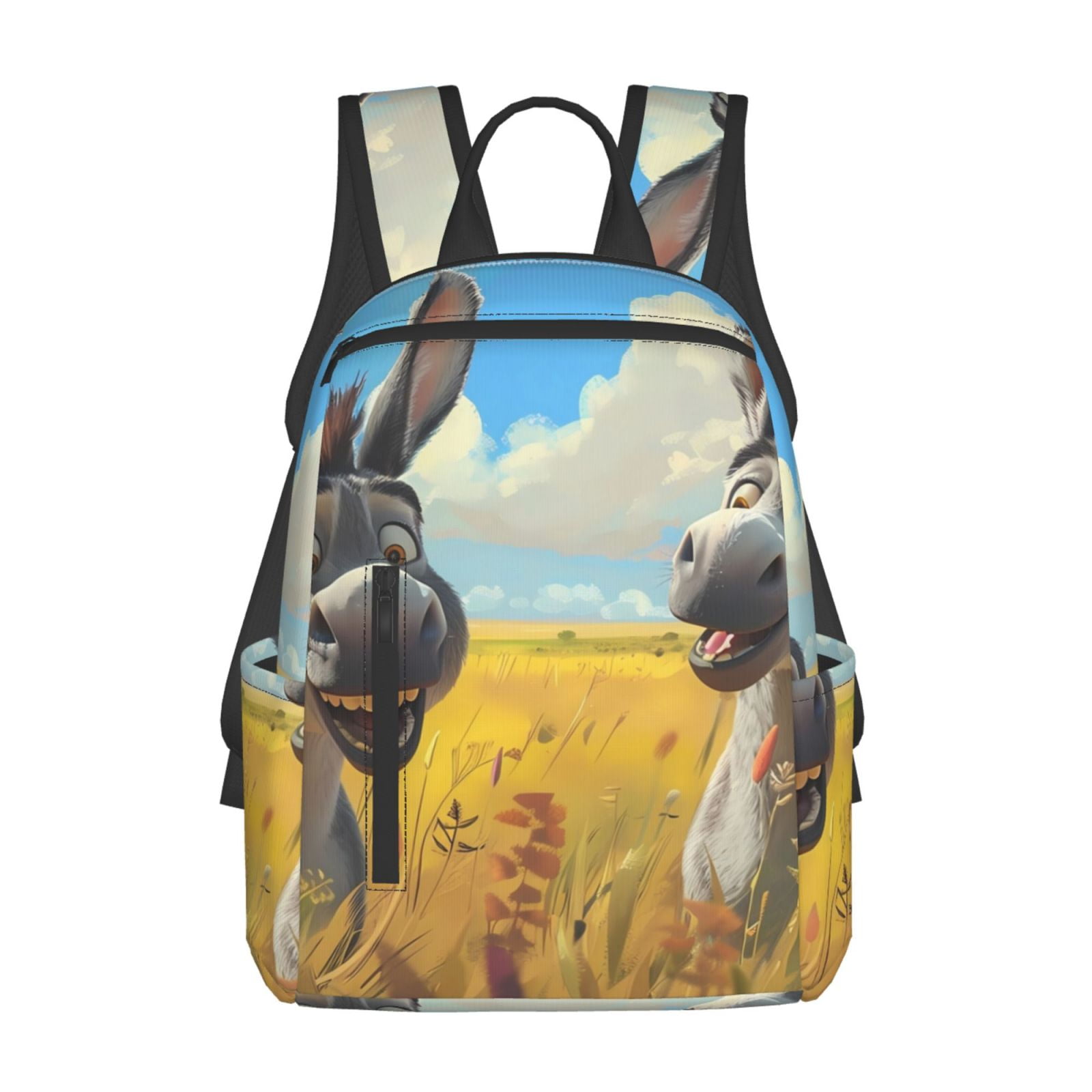 Xecao Funny Countryside Donkey print Backpack For women men Aesthetic ...