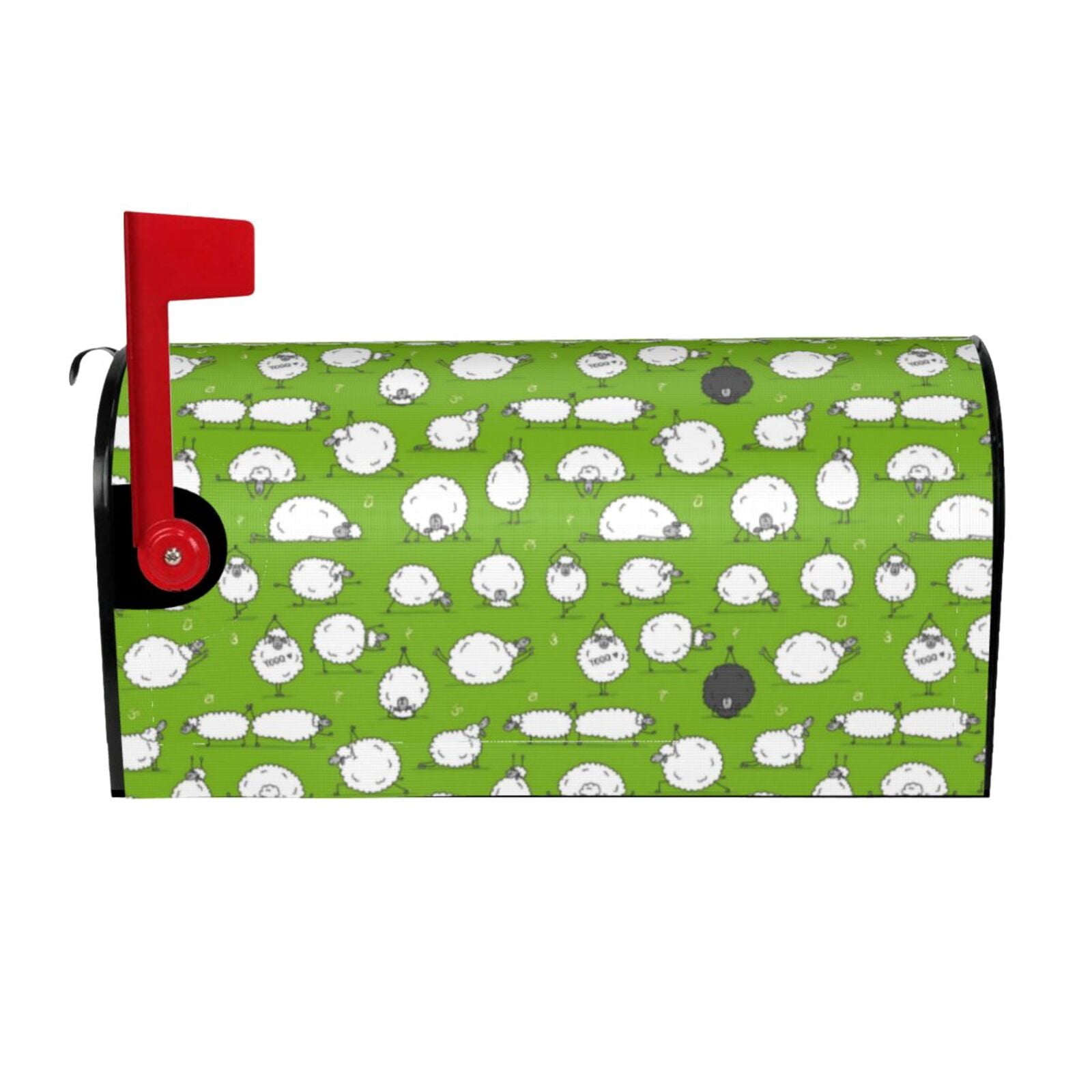 Xecao Funny Sheep Doing Yoga for Mailbox Cover with Magnetic Strips ...