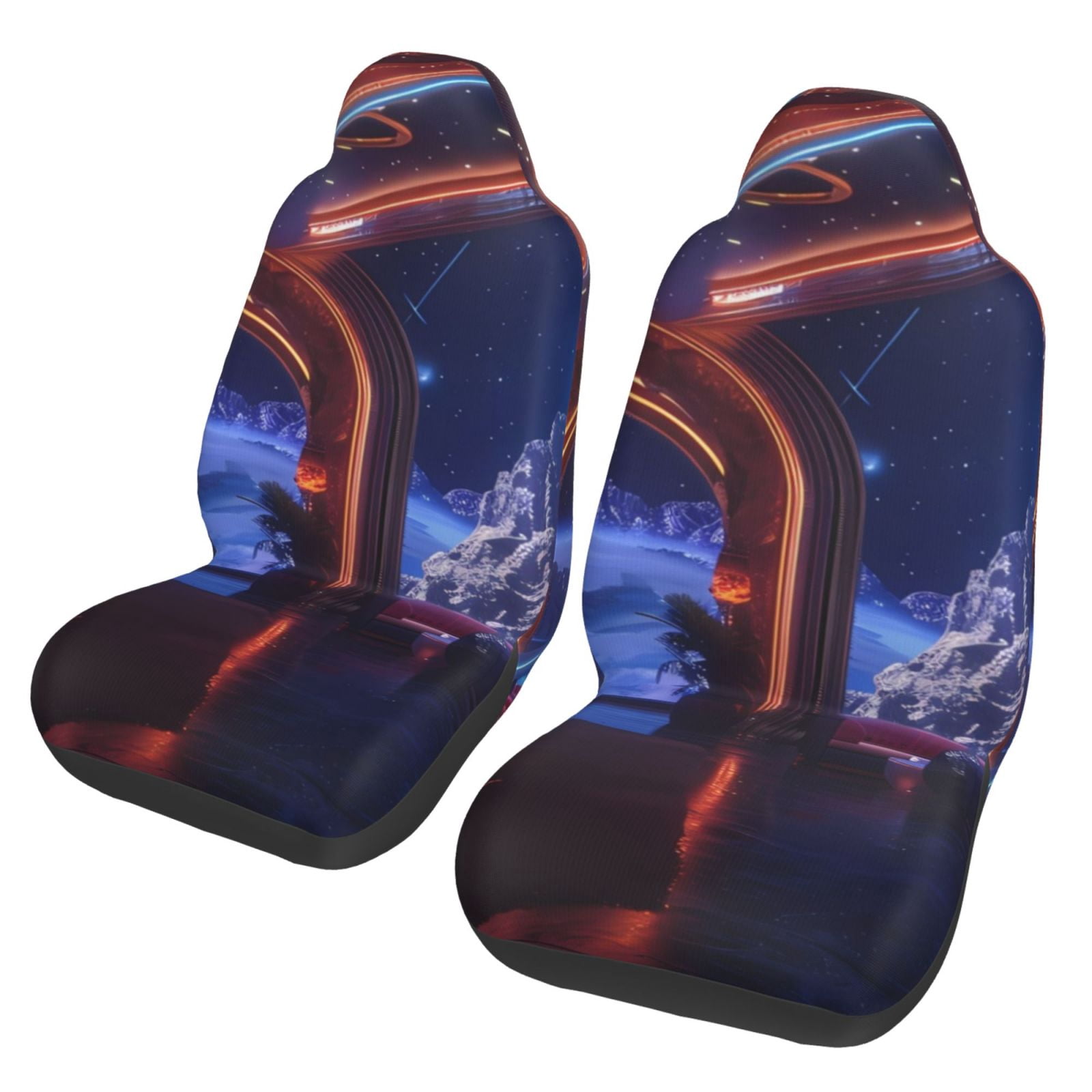 Xecao Futuristic Bar Space View Print Car Seat Cover in That Fits Most ...