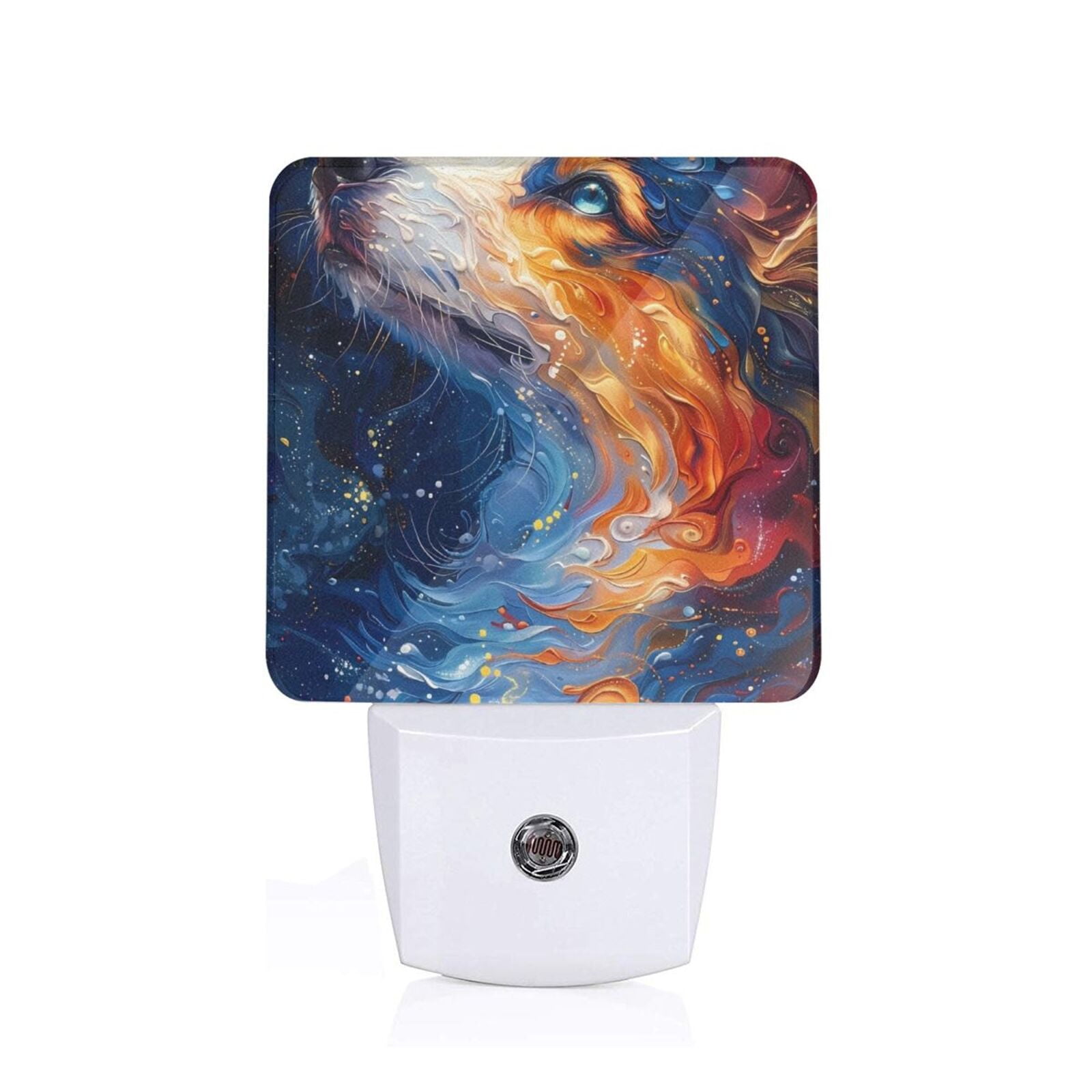 Xecao Galactic Dog Swirls Art for Night Light - a Wall-mounted LED ...