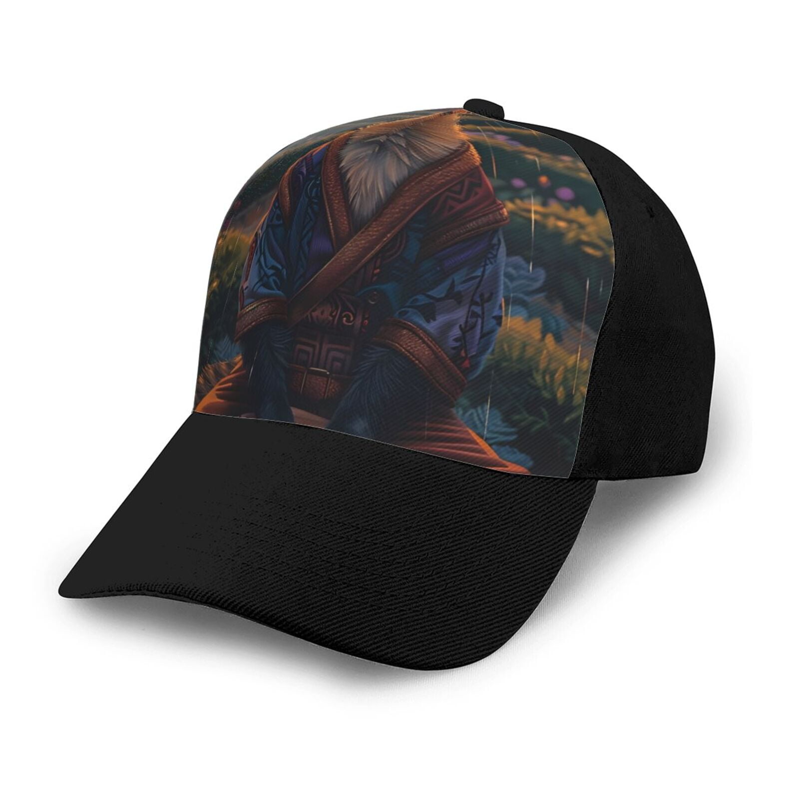 Xecao Garden Meditating Weasel print unisex vintage washed baseball cap ...