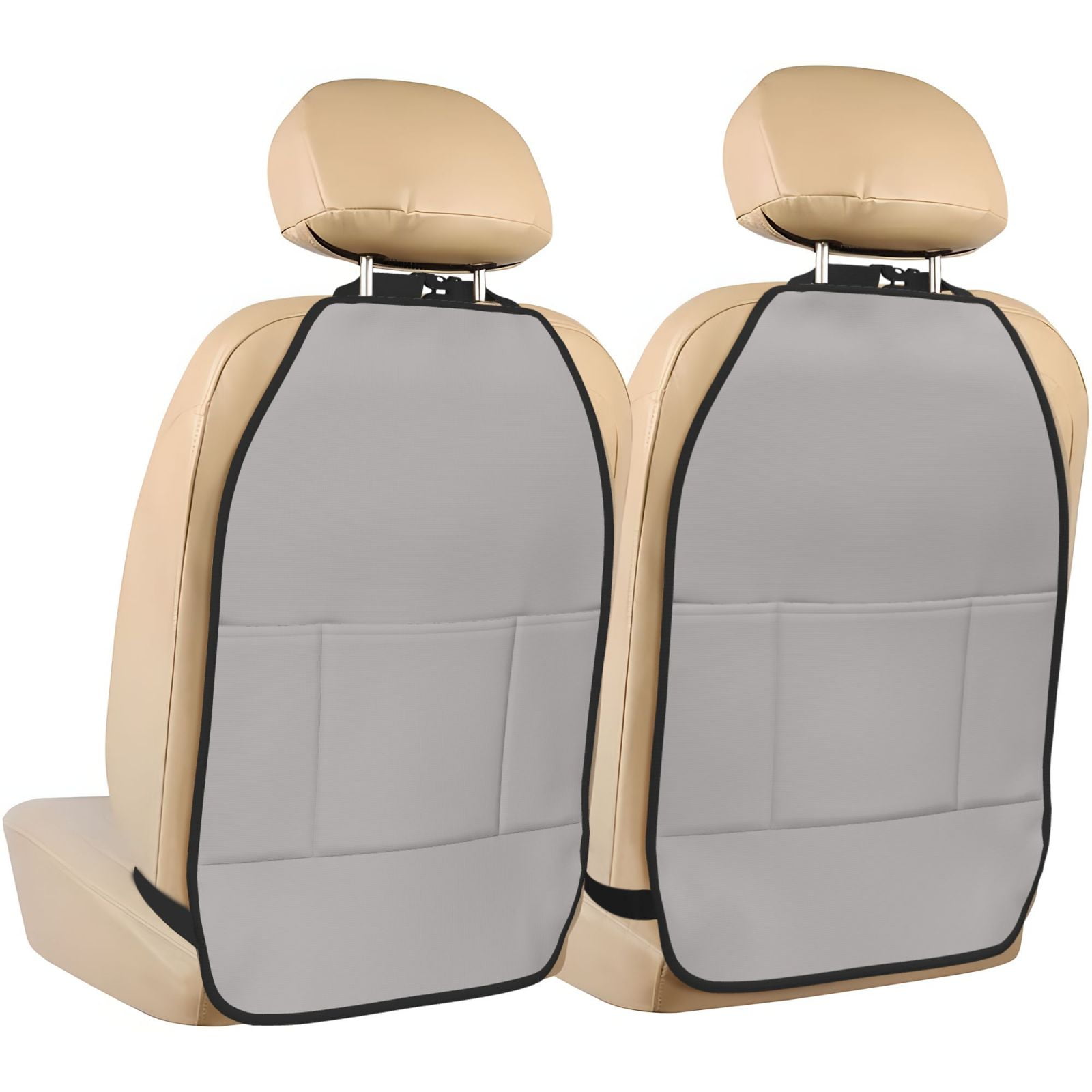 Xecao Gary Pattern Car Seat Back Protector 2 Pack Large Capacity Pocket ...