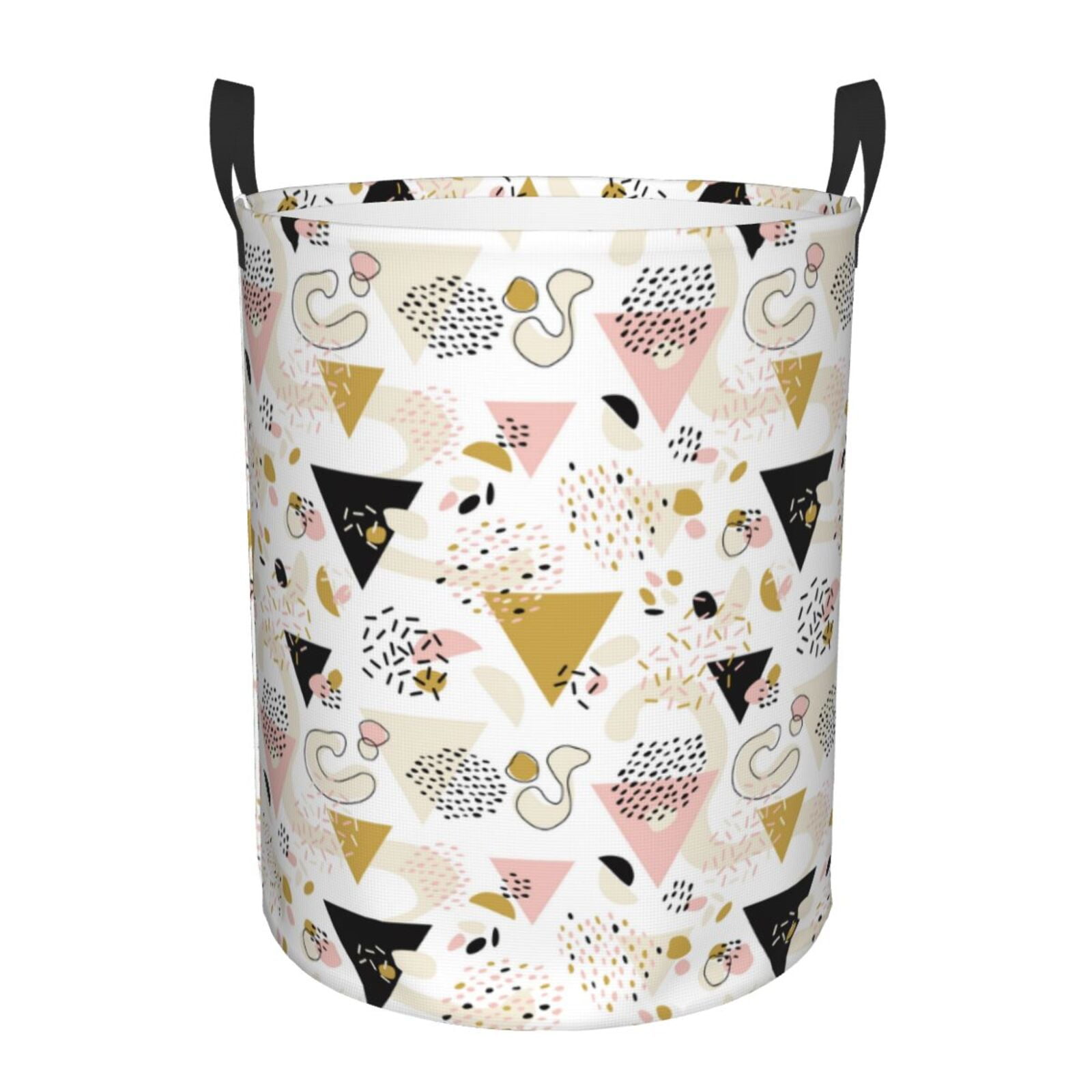Xecao Geometric Triangle Print Laundry Hamper Basket,designed for ...