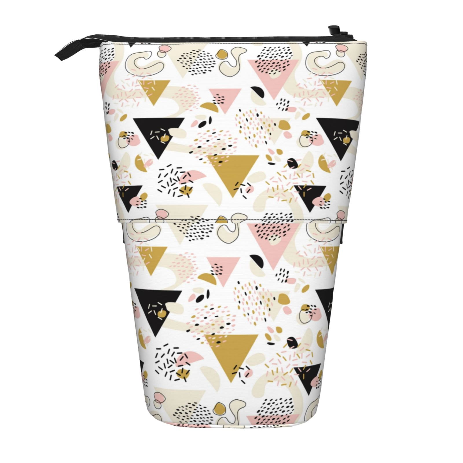 Xecao Geometric Triangle Print Telescopic Pencil Bag Pen Holder Pop Up ...