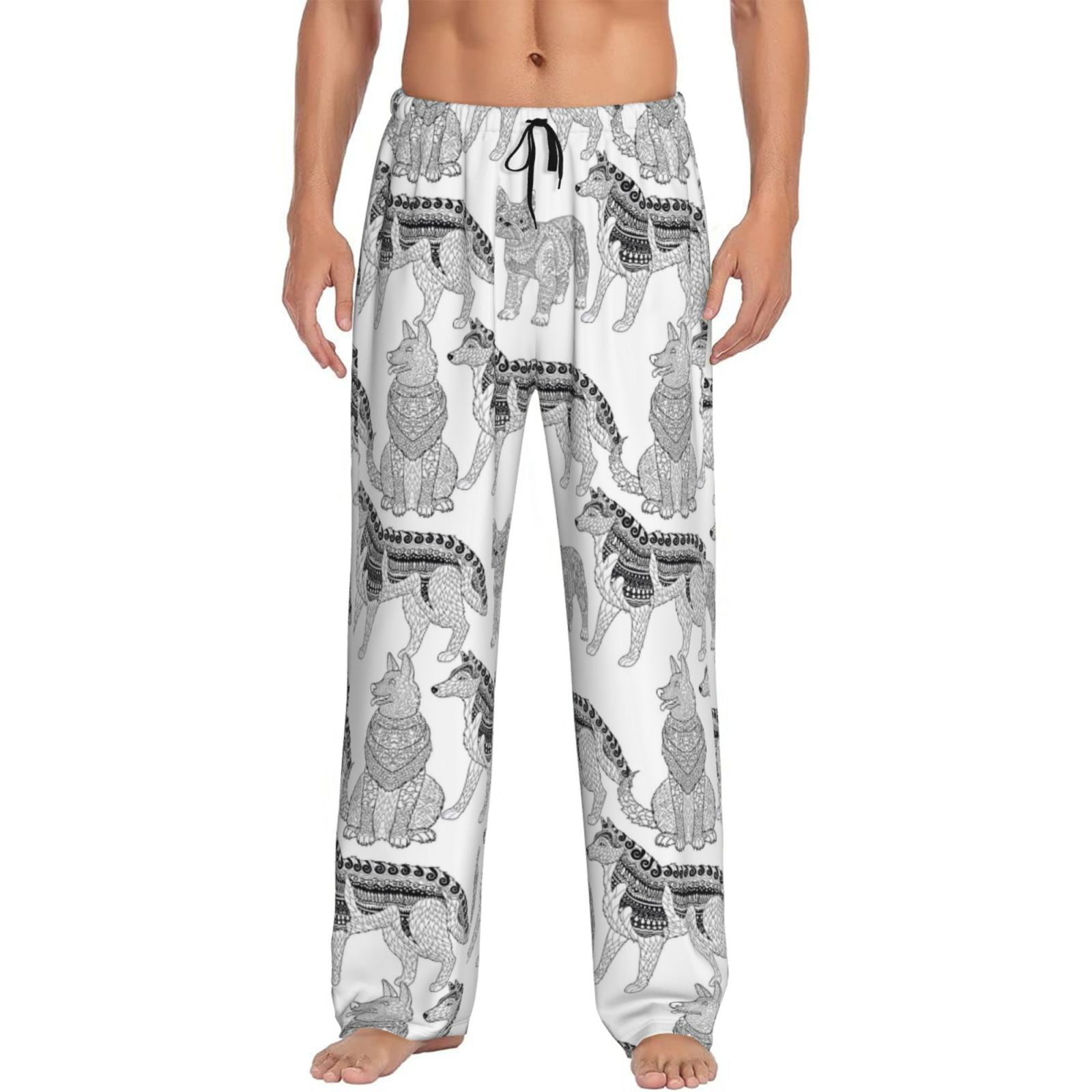 Xecao German Shepherd Dog Men's Straight Lounge Pajama Pants: The ...