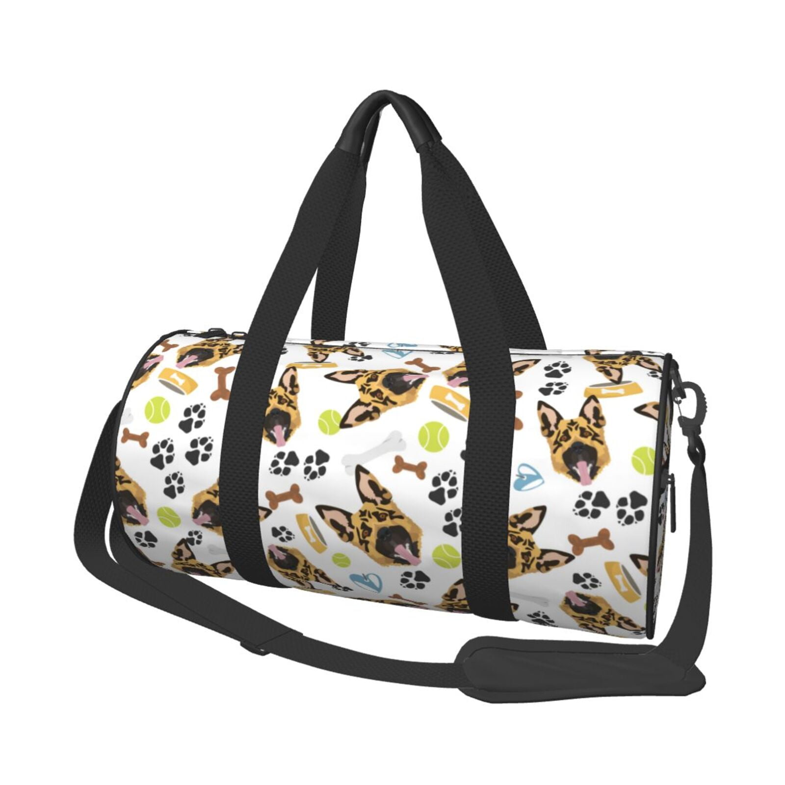 Xecao German Shepherd Dog Print Travel Duffle Bag, Bag Carry On Tote ...