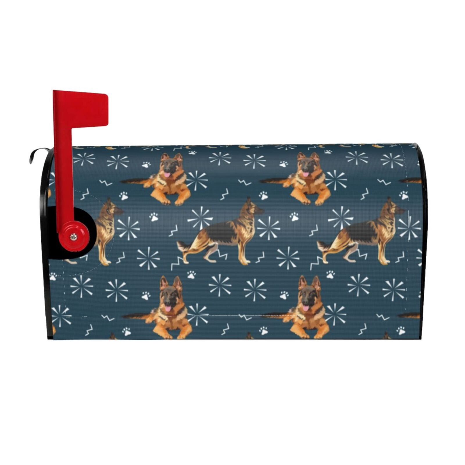 Xecao German Shepherd Dog for Mailbox Cover with Magnetic Strips ...