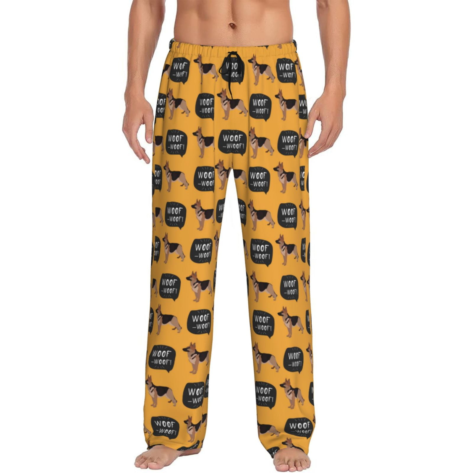 Xecao German Shepherd Woof Men's Straight Lounge Pajama Pants: The ...