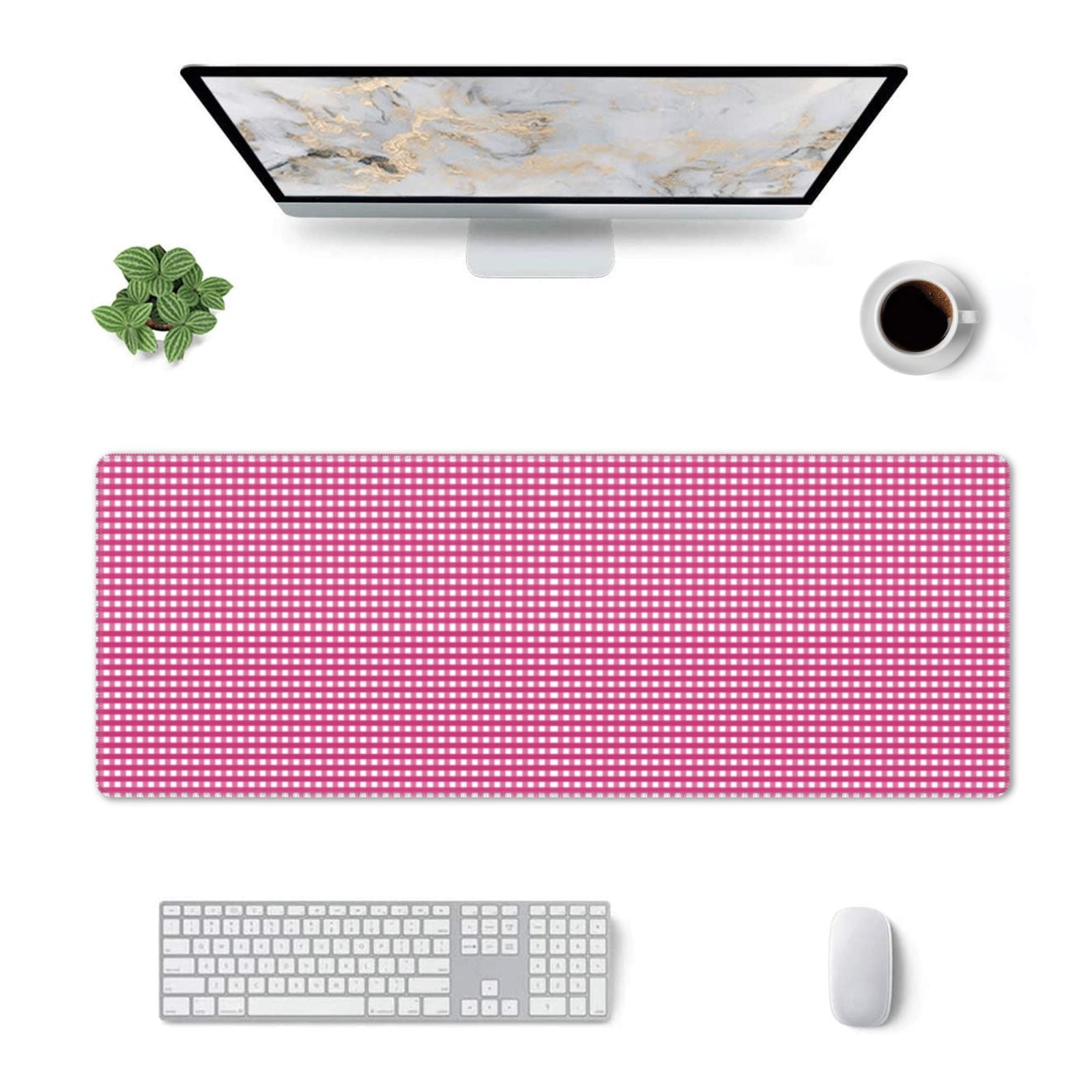 Xecao Gingham for Mouse Pad - Waterproof Extended Contour Mouse Mat ...
