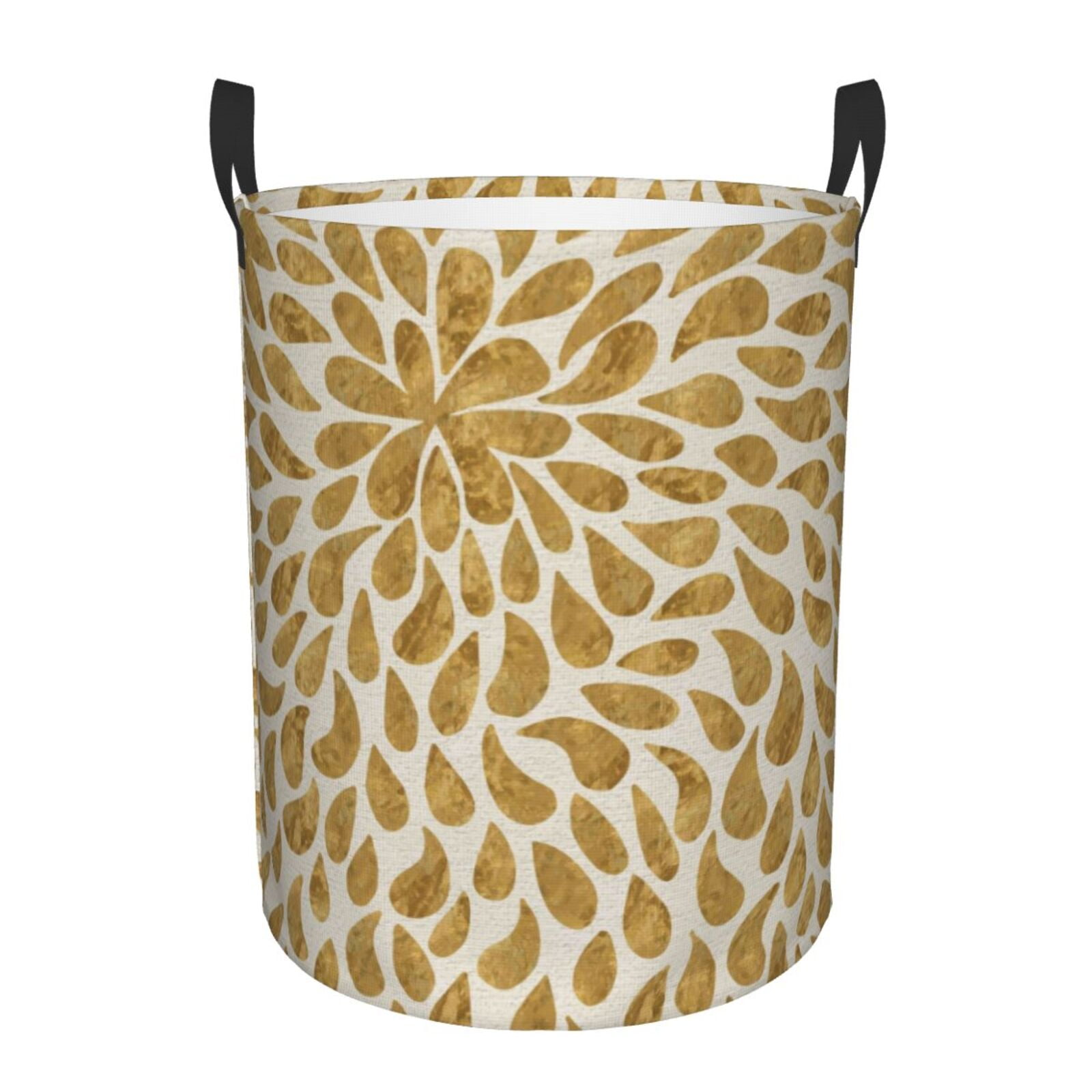 Xecao Gold Drops Print Laundry Hamper Basket,designed for Blanket ...