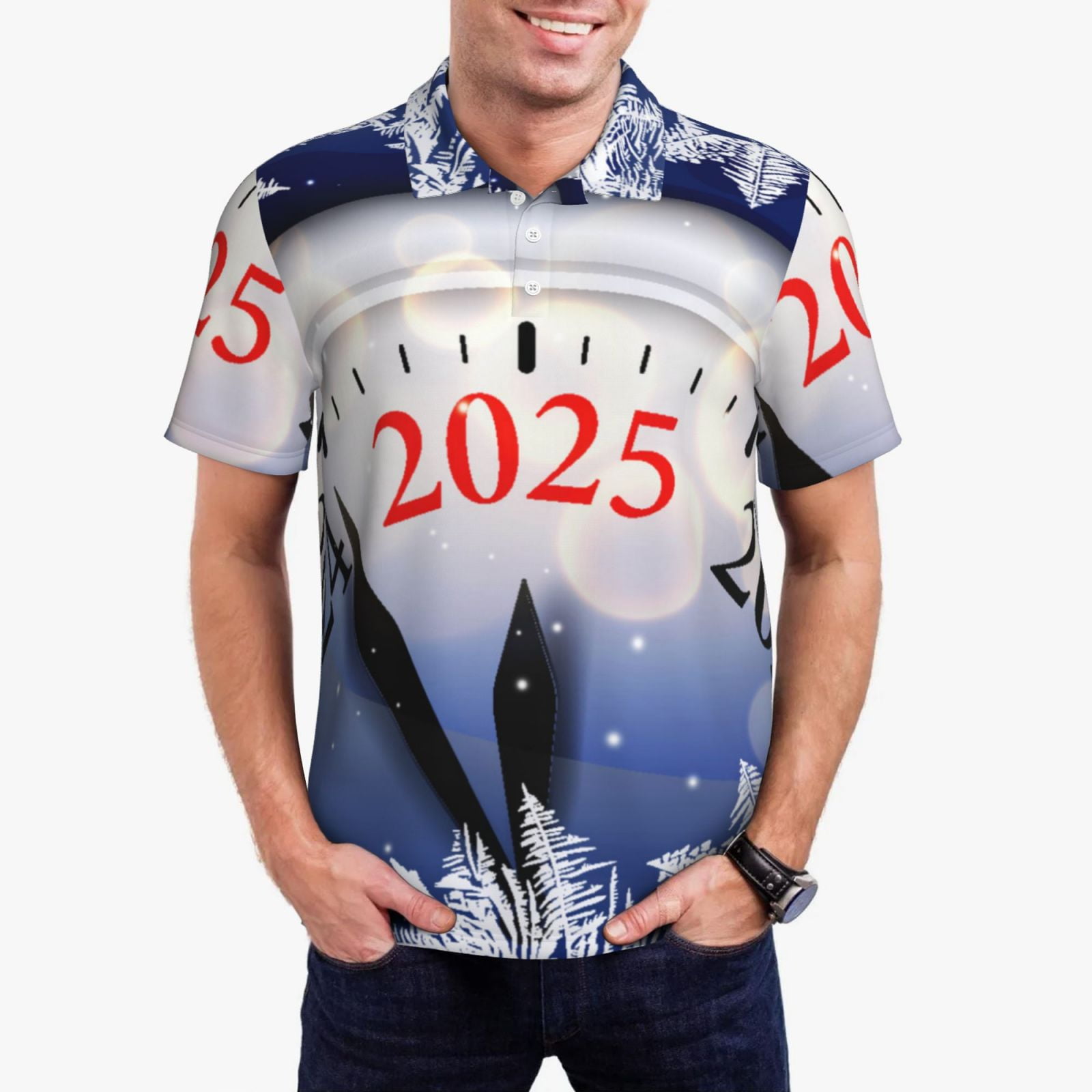 Xecao Gold Glitter Shining In Light With 2025 Mens' Casual Short Sleeve Button-Down Polo Shirts ...