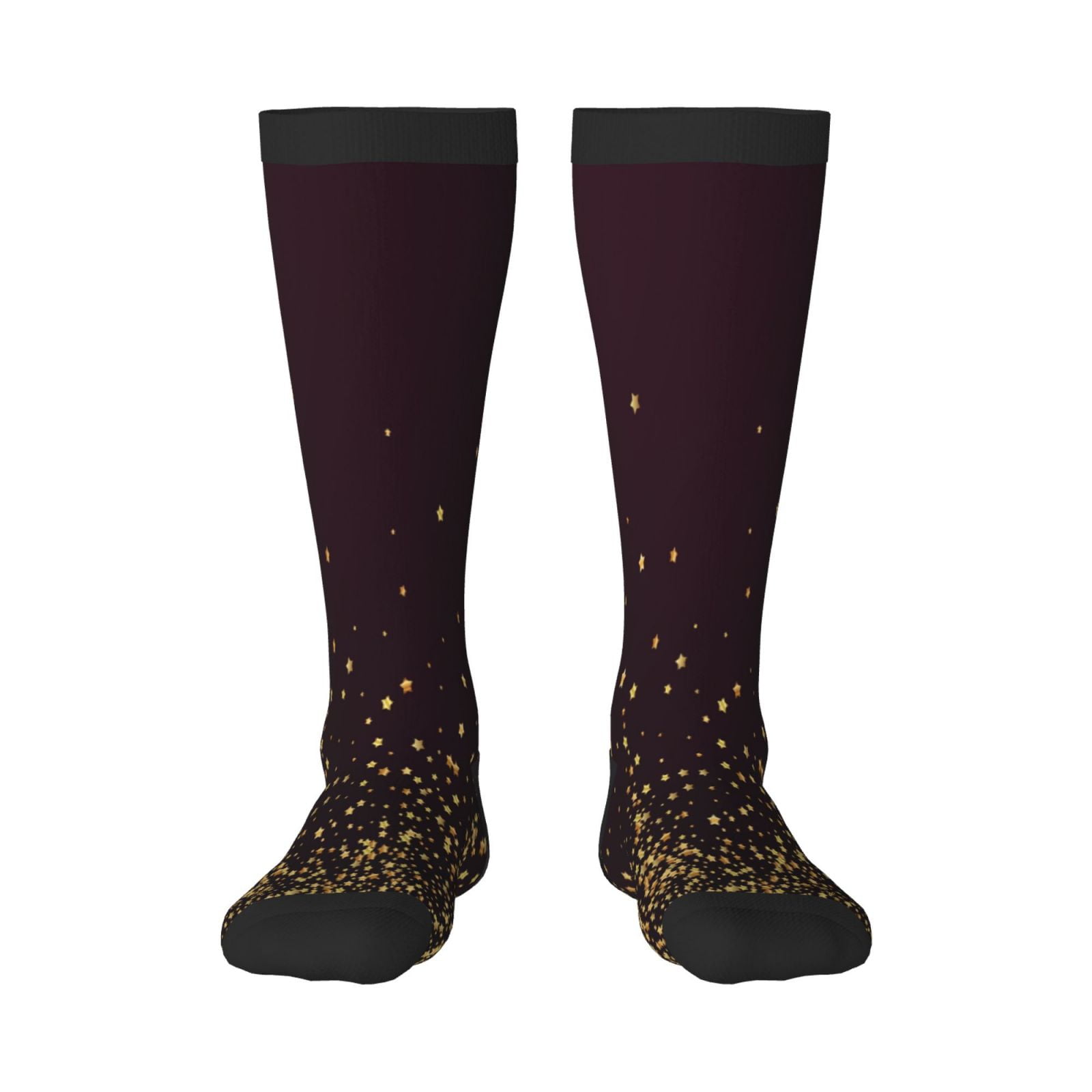 Xecao Gold stars luxury sparkling Print Compression Socks for Both Men ...