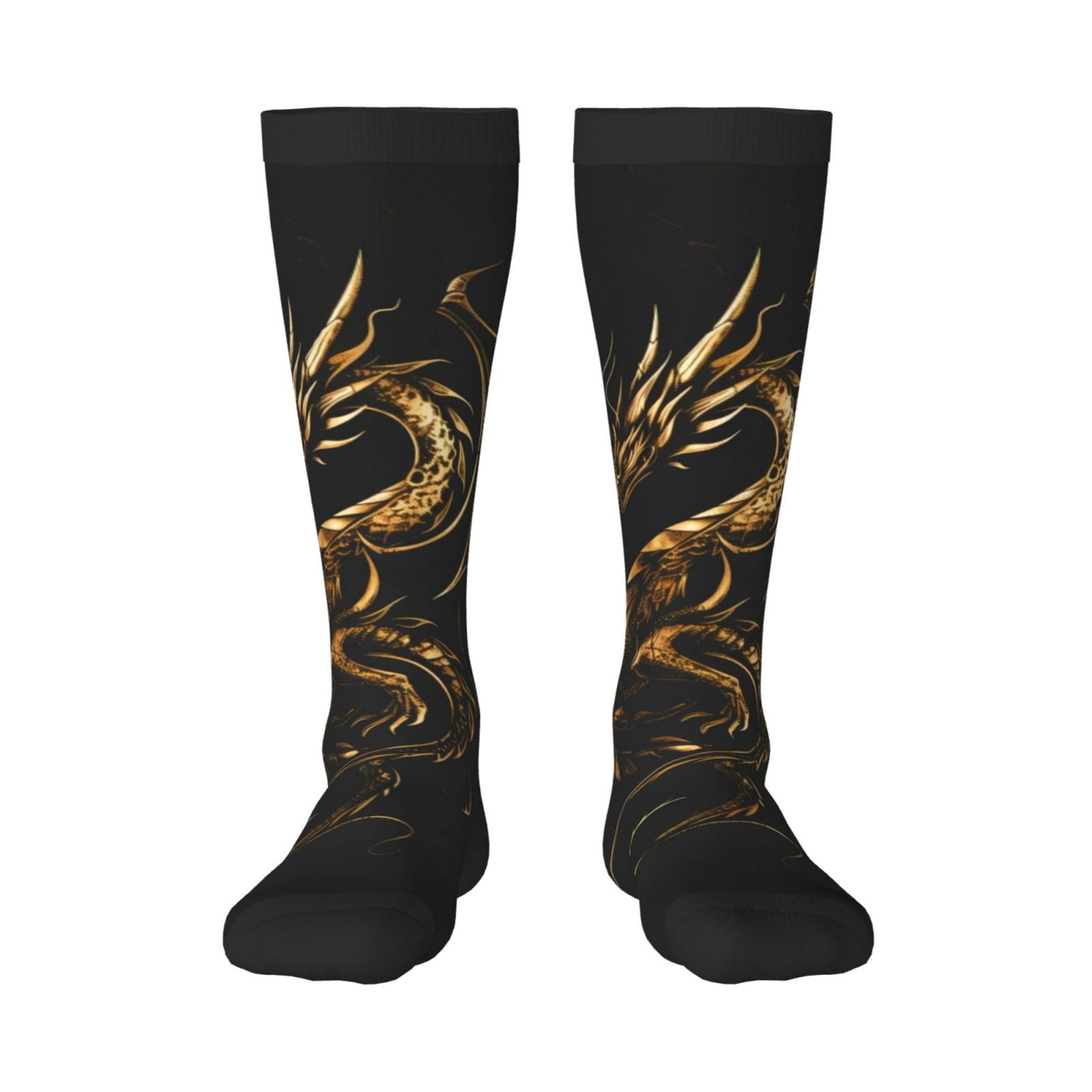 Xecao Golden Dragon Tattoo Art Print Compression Socks for Both Men And ...
