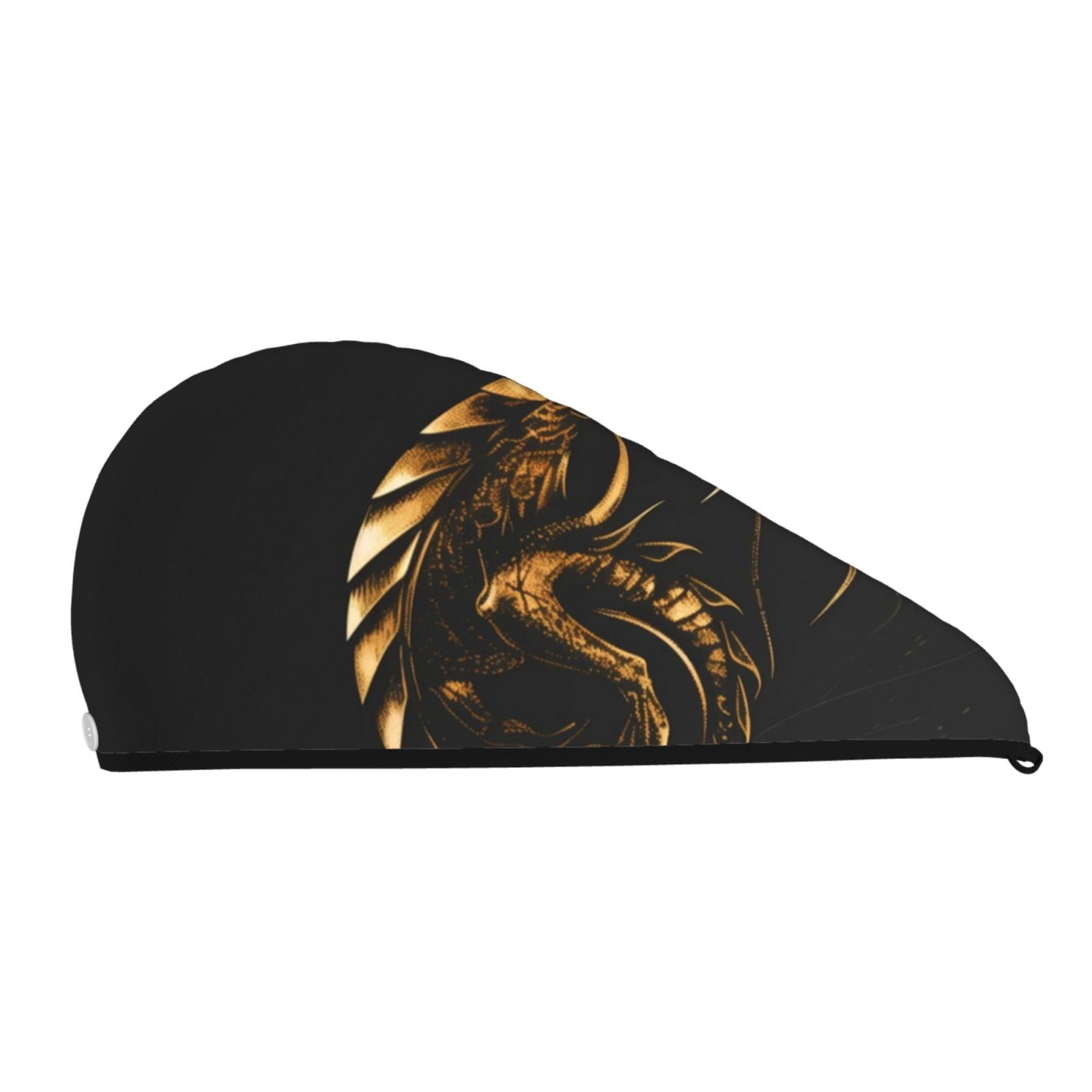 Xecao Golden Dragon Tattoo Art Print Hair Towel, Hair Turbans for Wet ...