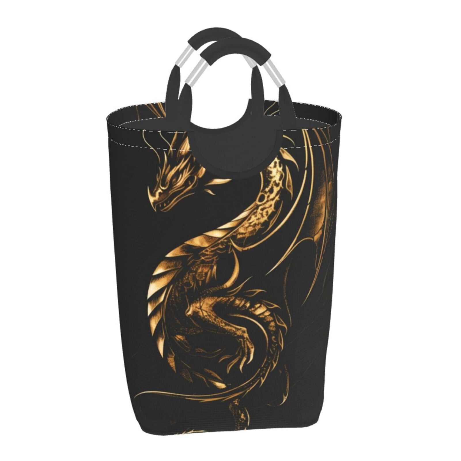 Xecao Golden Dragon Tattoo Art for Laundry Basket,Collapsible Large ...