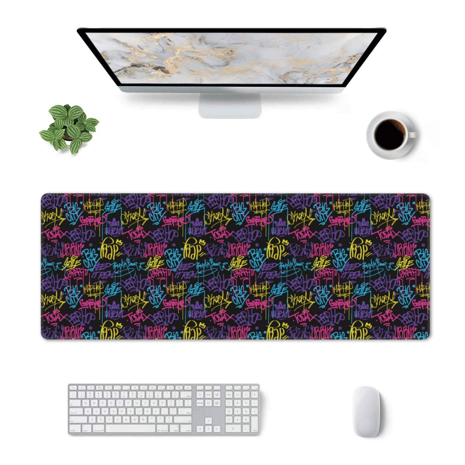 Xecao Graffiti Art for Mouse Pad - Waterproof Extended Contour Mouse ...