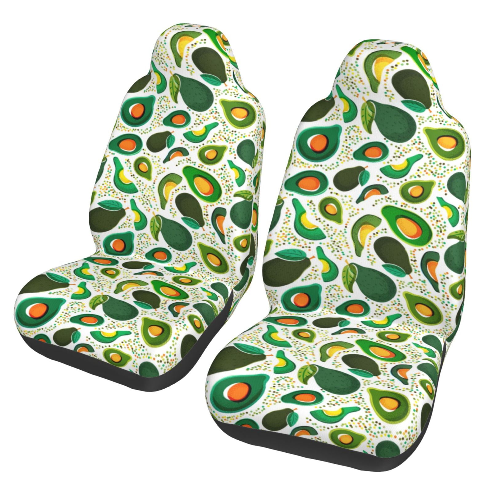 Xecao Green Avocado (2) Print Car Seat Cover in That Fits Most Cars ...
