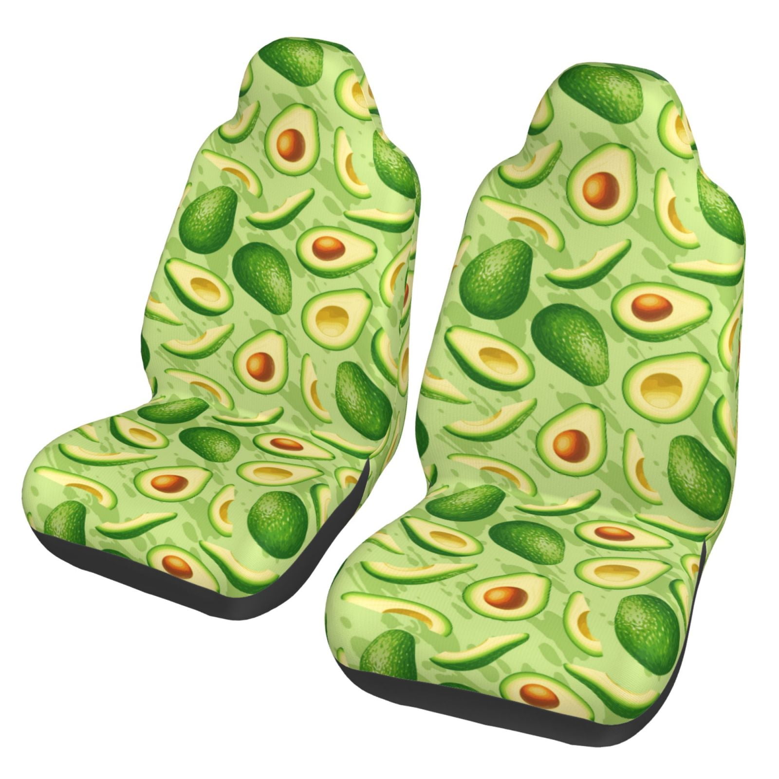 Xecao Green Avocado Print Car Seat Cover in That Fits Most Cars, Vans ...