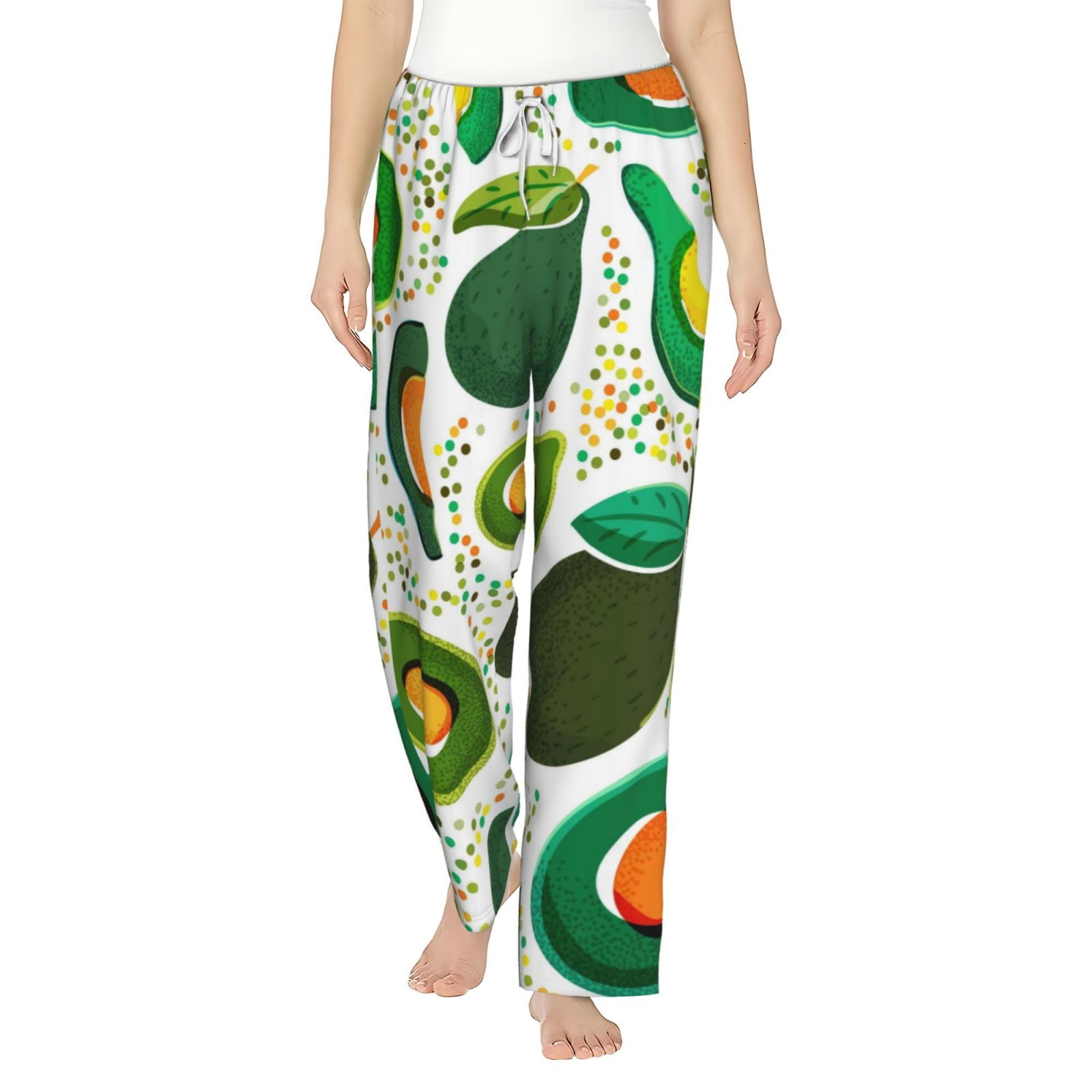 Xecao Green Avocado Women's Straight Lounge Pajama Pants: The Epitome ...