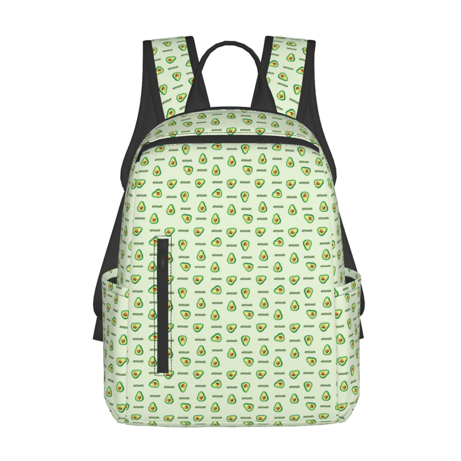Xecao Green Avocado print Backpack For women men Aesthetic Lightweight ...