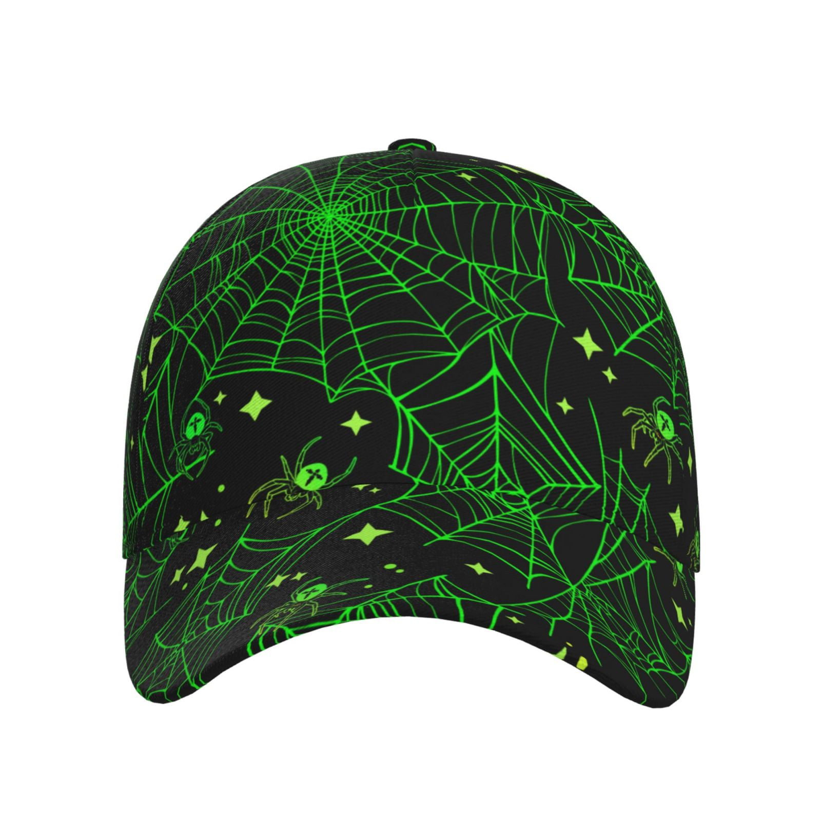 Xecao Green Bright Web with Spiders for Baseball Cap: Unisex, crafted ...
