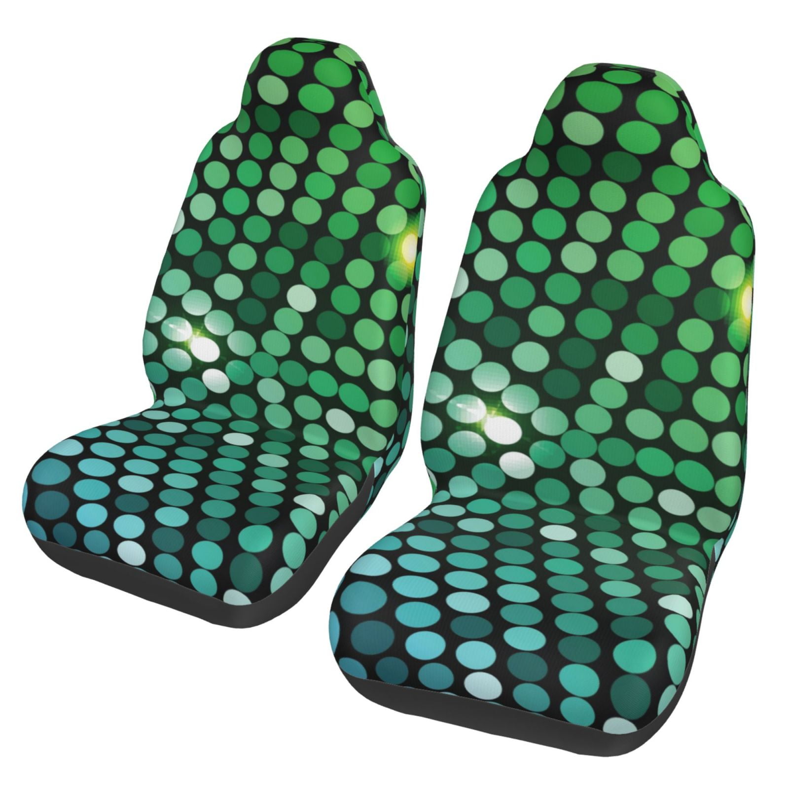 Xecao Green Disco Lights Print Car Seat Cover in That Fits Most Cars ...