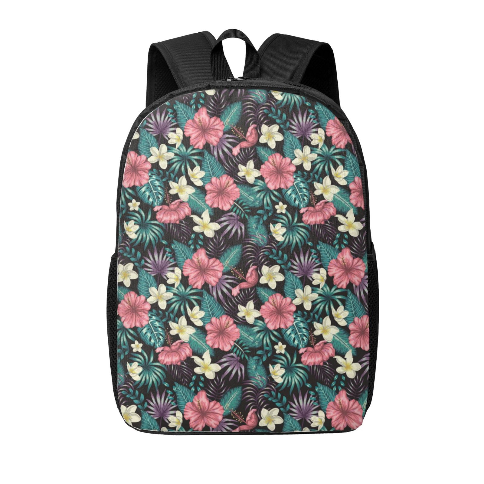 Xecao Green Tropical Leaves print Travel Backpack, Large Computer ...