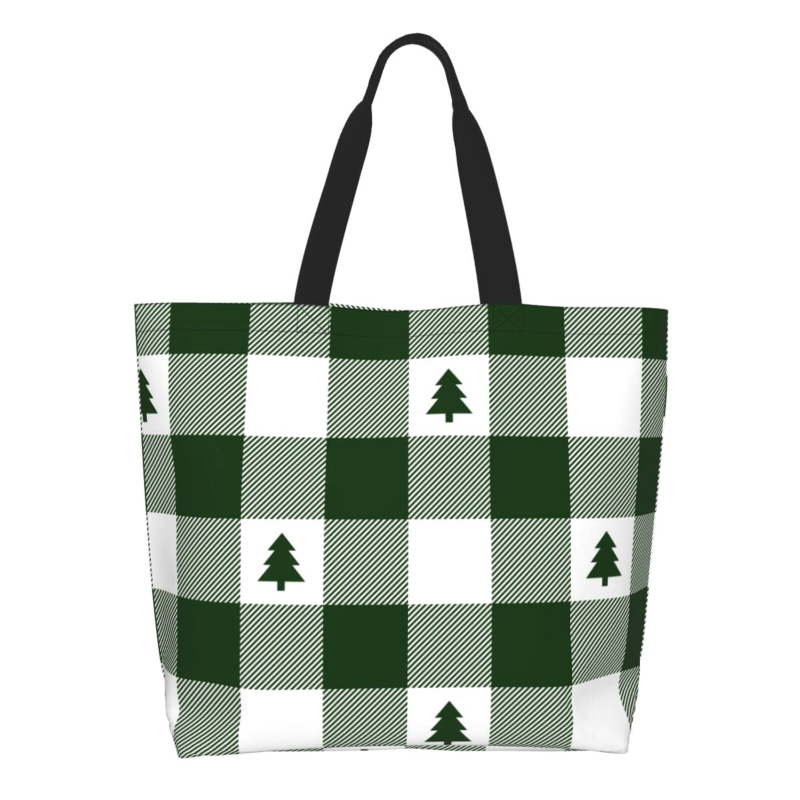 Xecao Green White Lumberjack Plaid for Tote Bag for Women, Tote ...