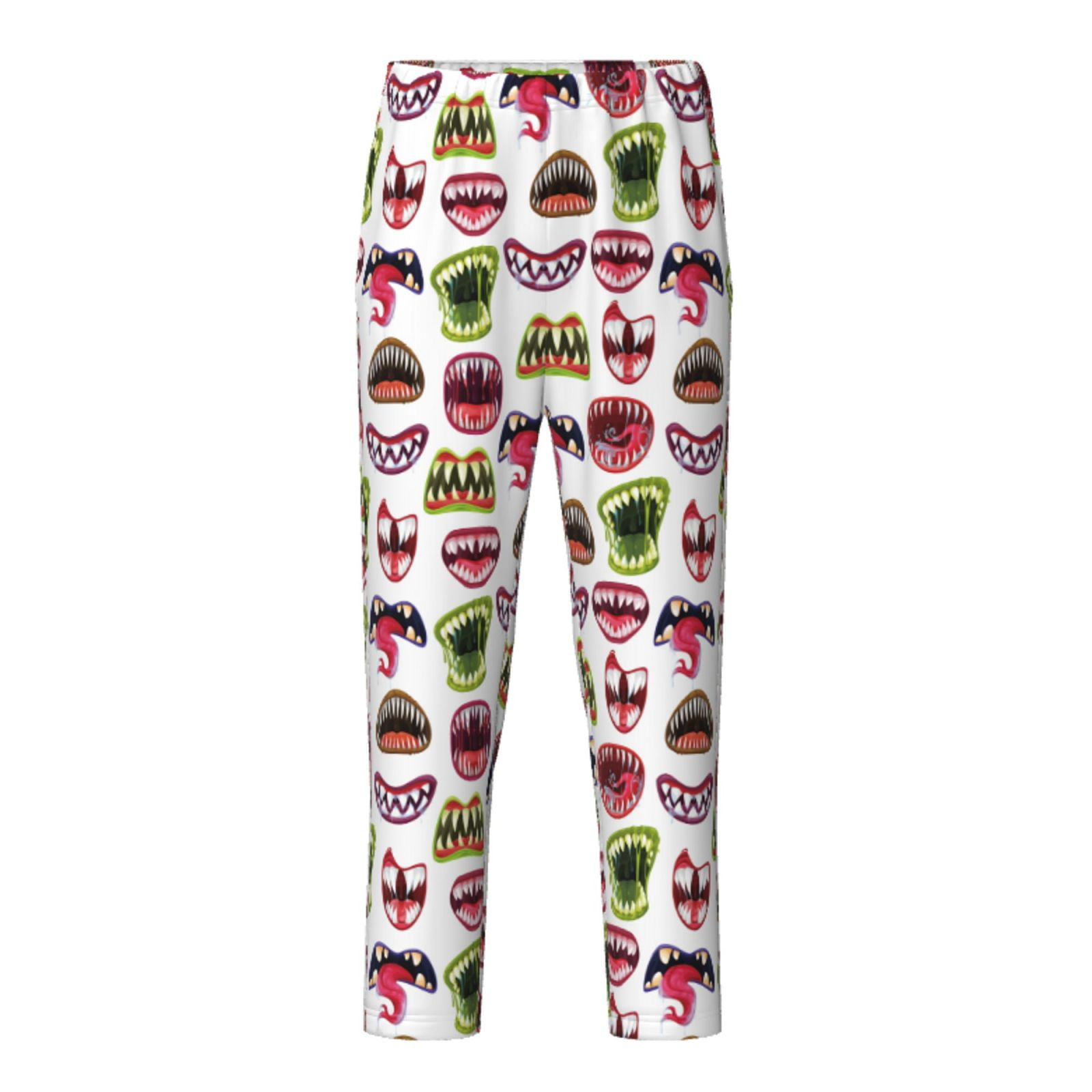Xecao Halloween Mouth Print Teenagers' Pajama Pants Long Sleep Pants ...