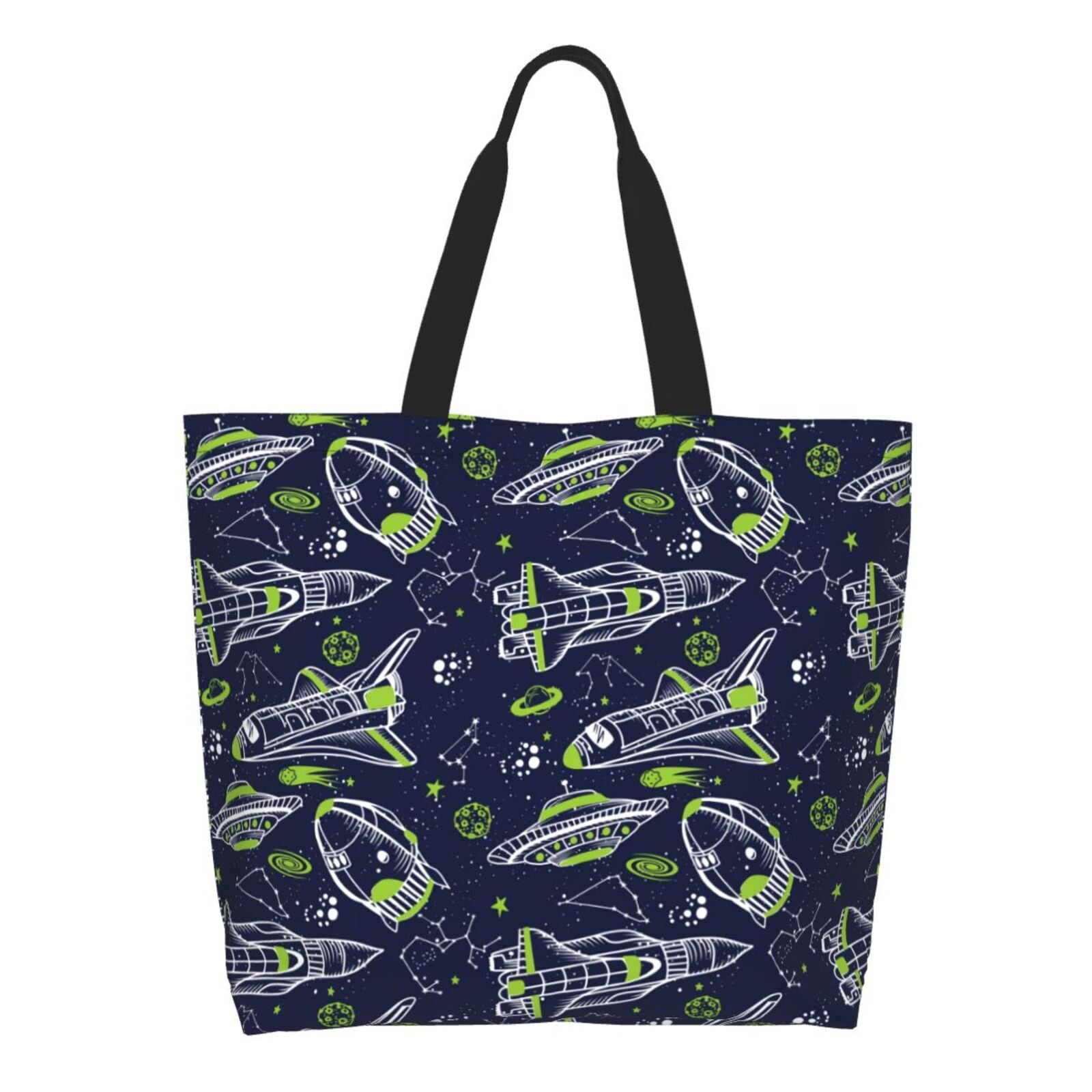 Xecao Hand Drawn Rockets for Tote Bag for Women, Tote Shoulder Bag with ...