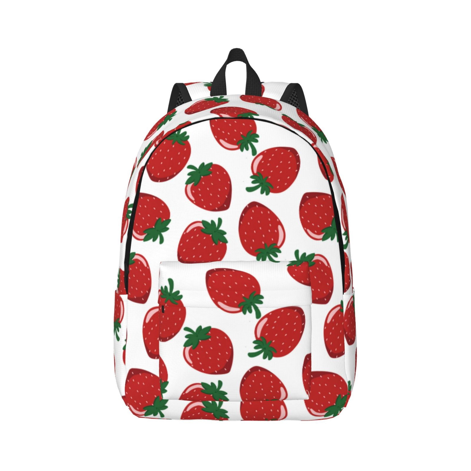 Xecao Hand Drawn Strawberry for Canvas College Laptop Backpack, Durable ...