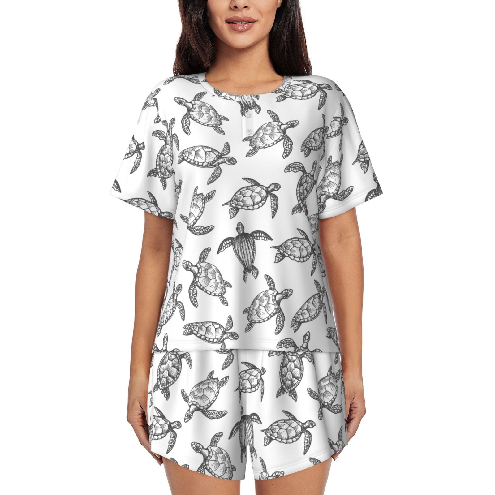 Xecao Hand Drawn Turtle print Swimsuit for women, Summer-ready, sporty ...