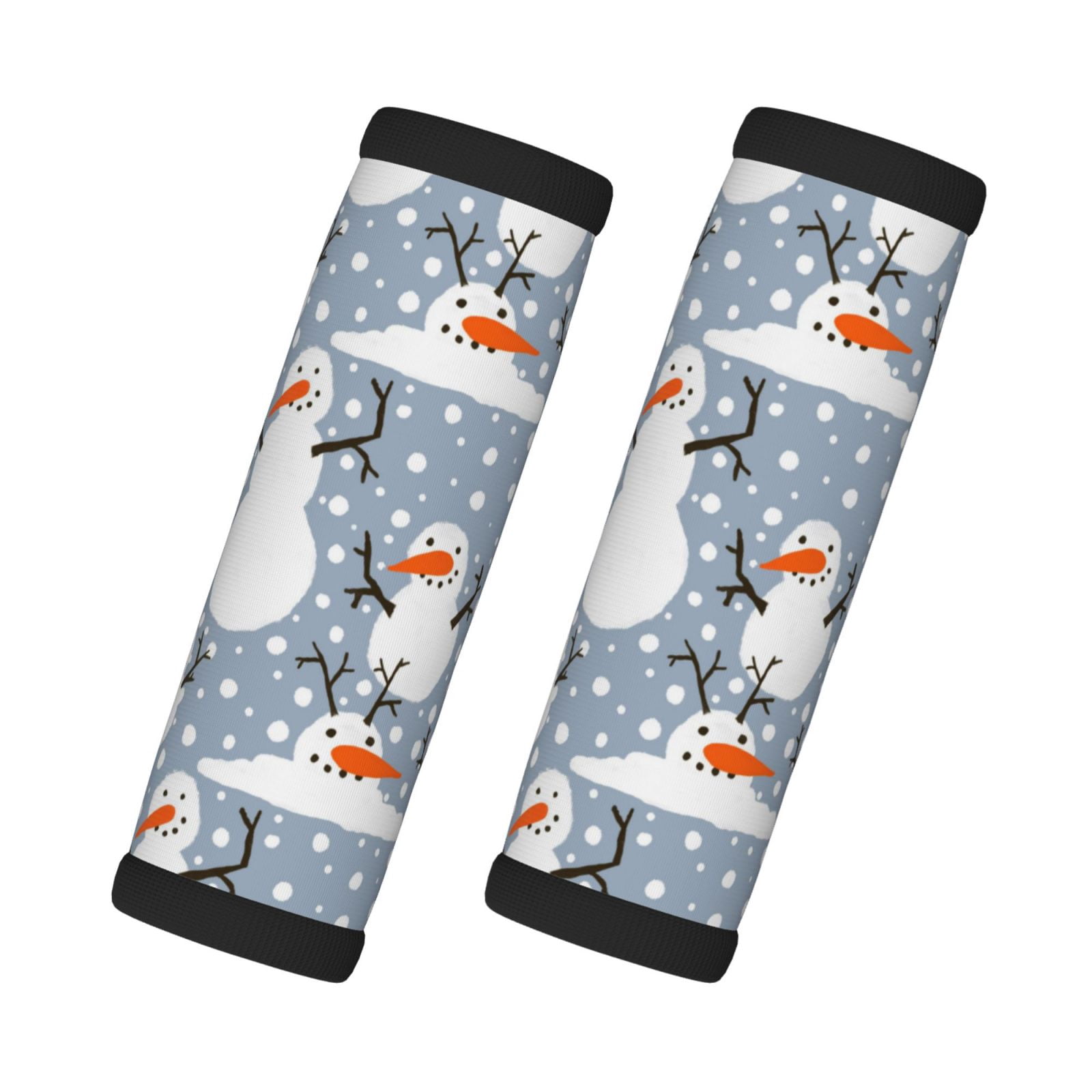 Xecao Happy Snowmen Snowfall Print 2 Pack Luggage Handles Wrap Grips ...