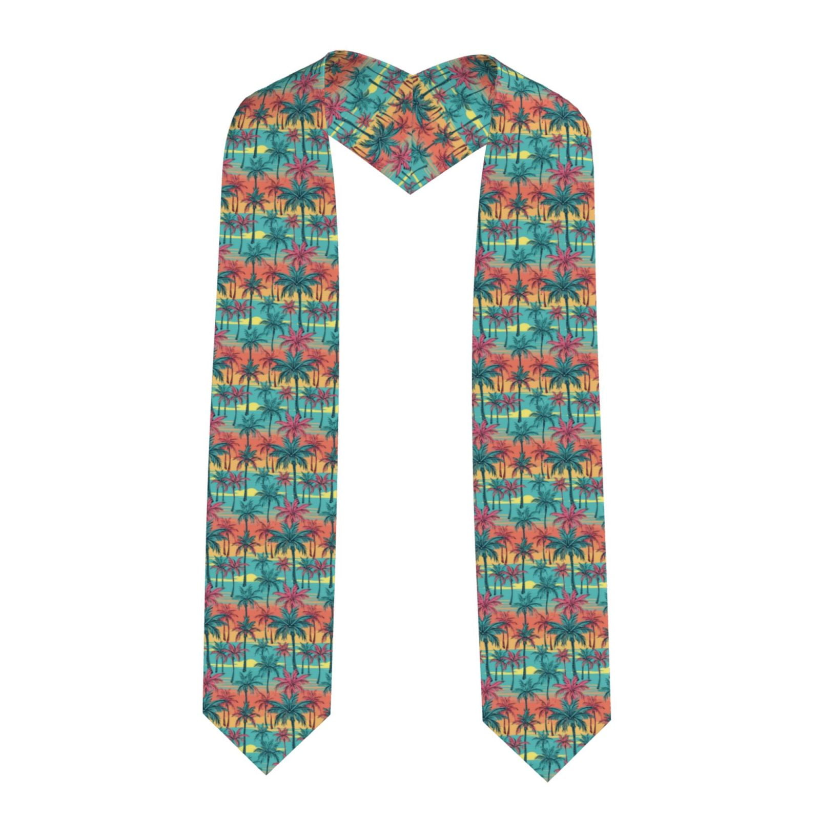 Xecao Hawaii Palms Print Graduation Shawl Stole Honor Stole Adult 72 ...