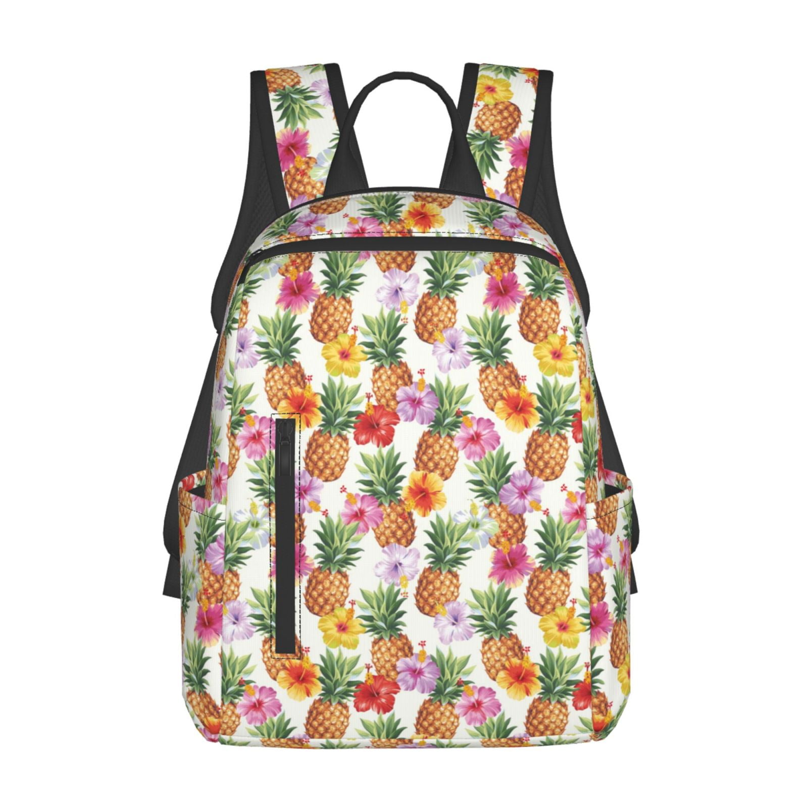 Xecao Hawaiian Pineapples And Hibiscus Flowers print Backpack For women ...