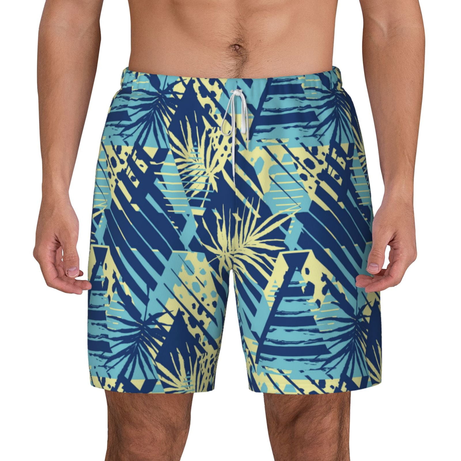 Xecao Hawaiian Style for Men's Swimming Trunks Swim Trunks Quick Dry ...