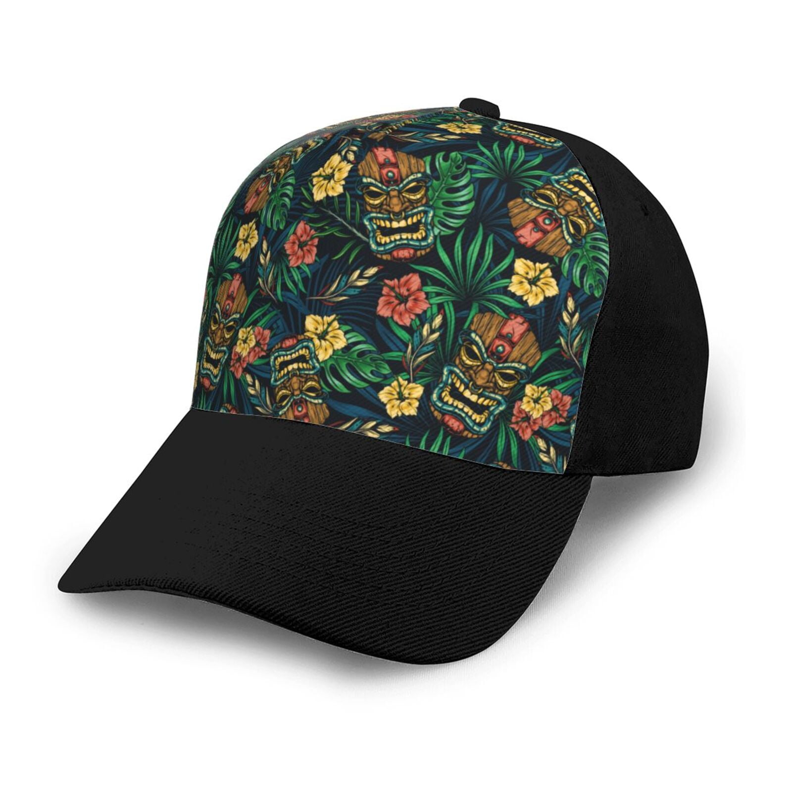 Xecao Hawaiian Tribal Mask print unisex vintage washed baseball cap, a ...