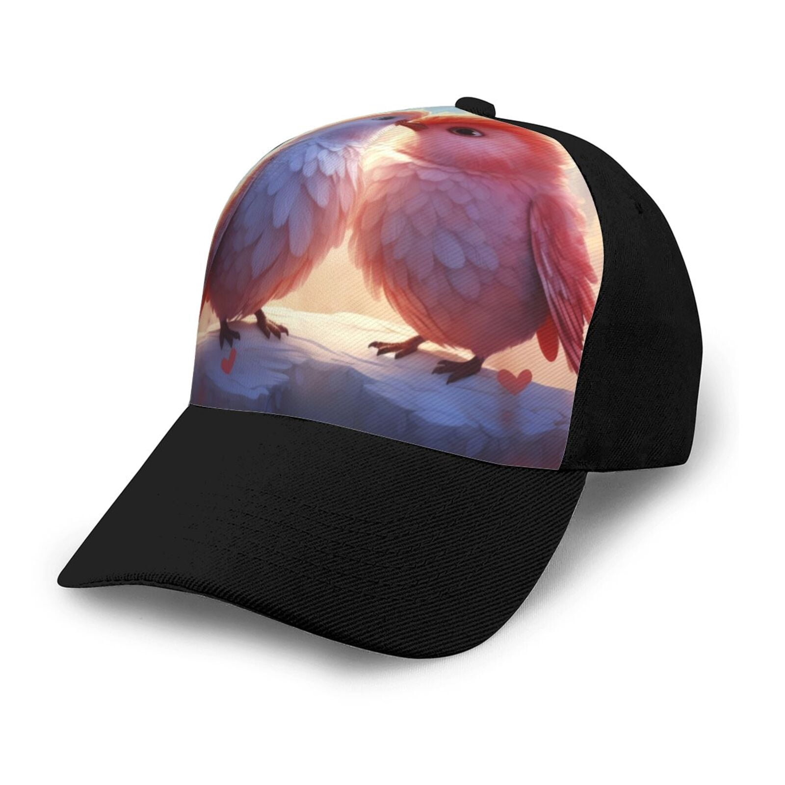 Xecao Heart Sky Bird Couple print unisex vintage washed baseball cap, a ...
