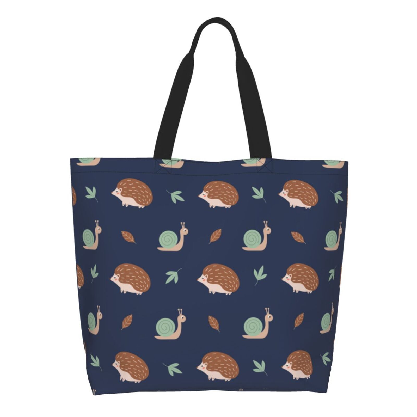 Xecao Hedgehog And Snail for Tote Bag for Women, Tote Shoulder Bag with ...