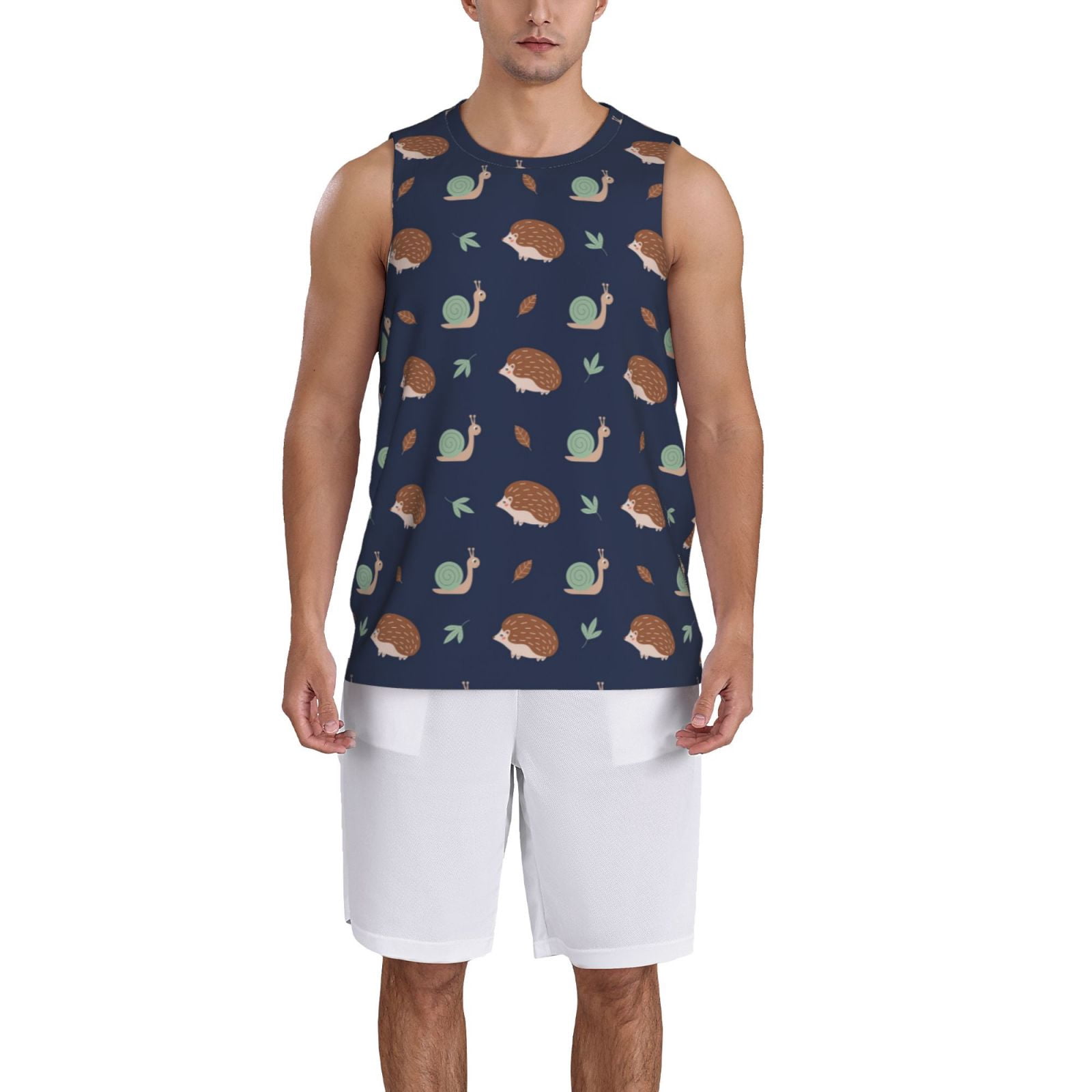 Xecao Hedgehog And Snail print basketball shirt for both men and women ...